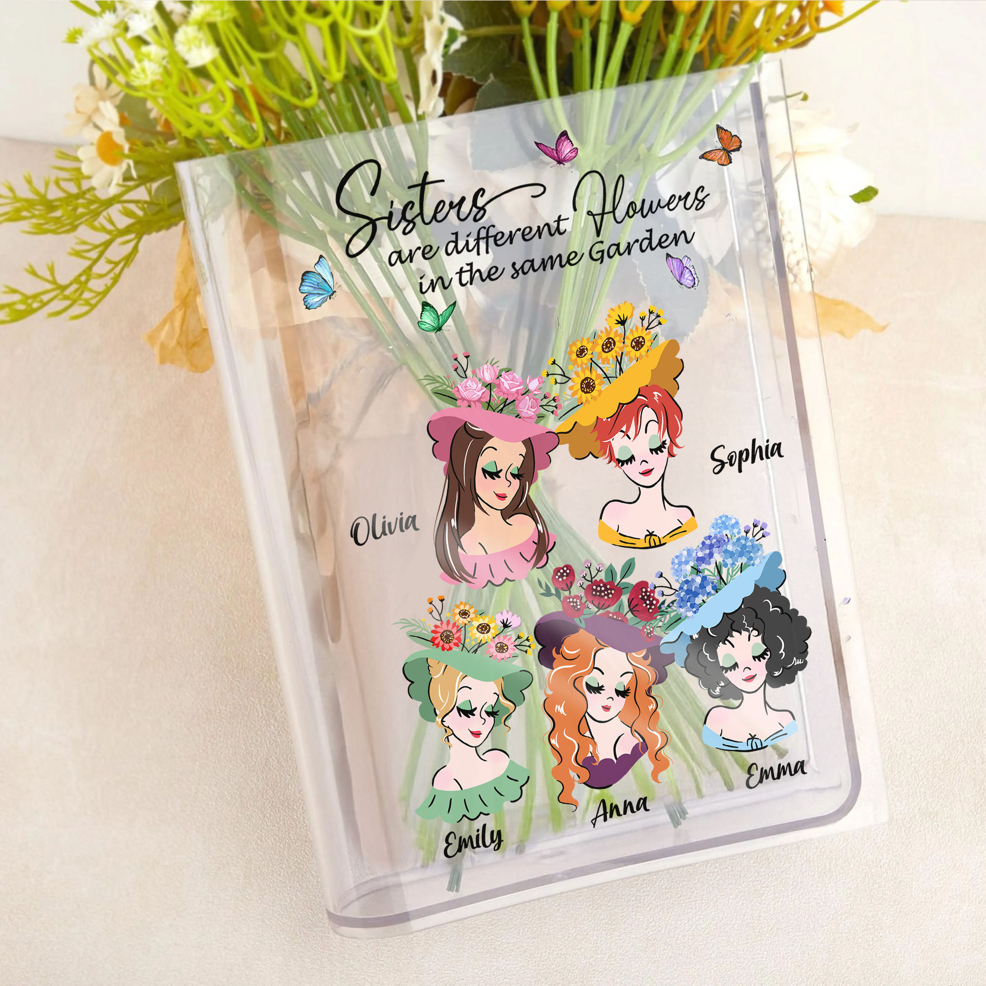 Gossby Acrylic Flower Vase - Sisters are different flowers in the same ...