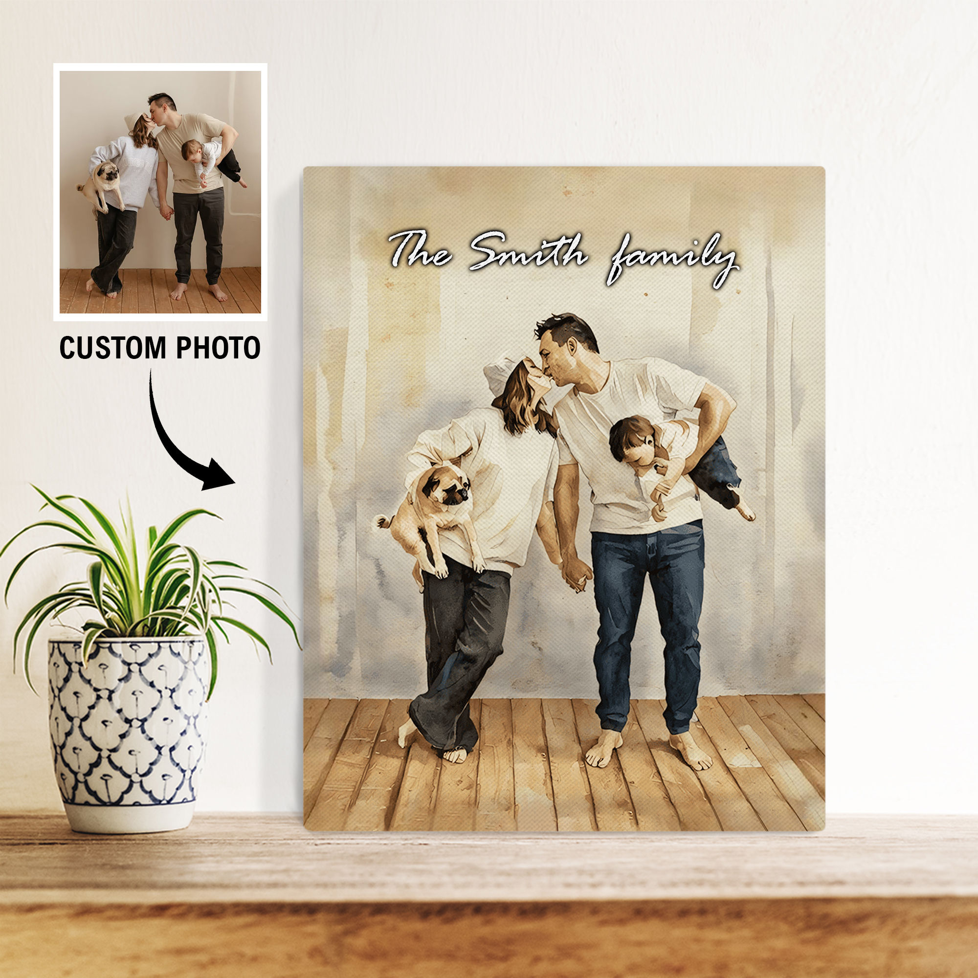 Portrait Canvas - Custom Photo Family Portrait - The Smith Family ...