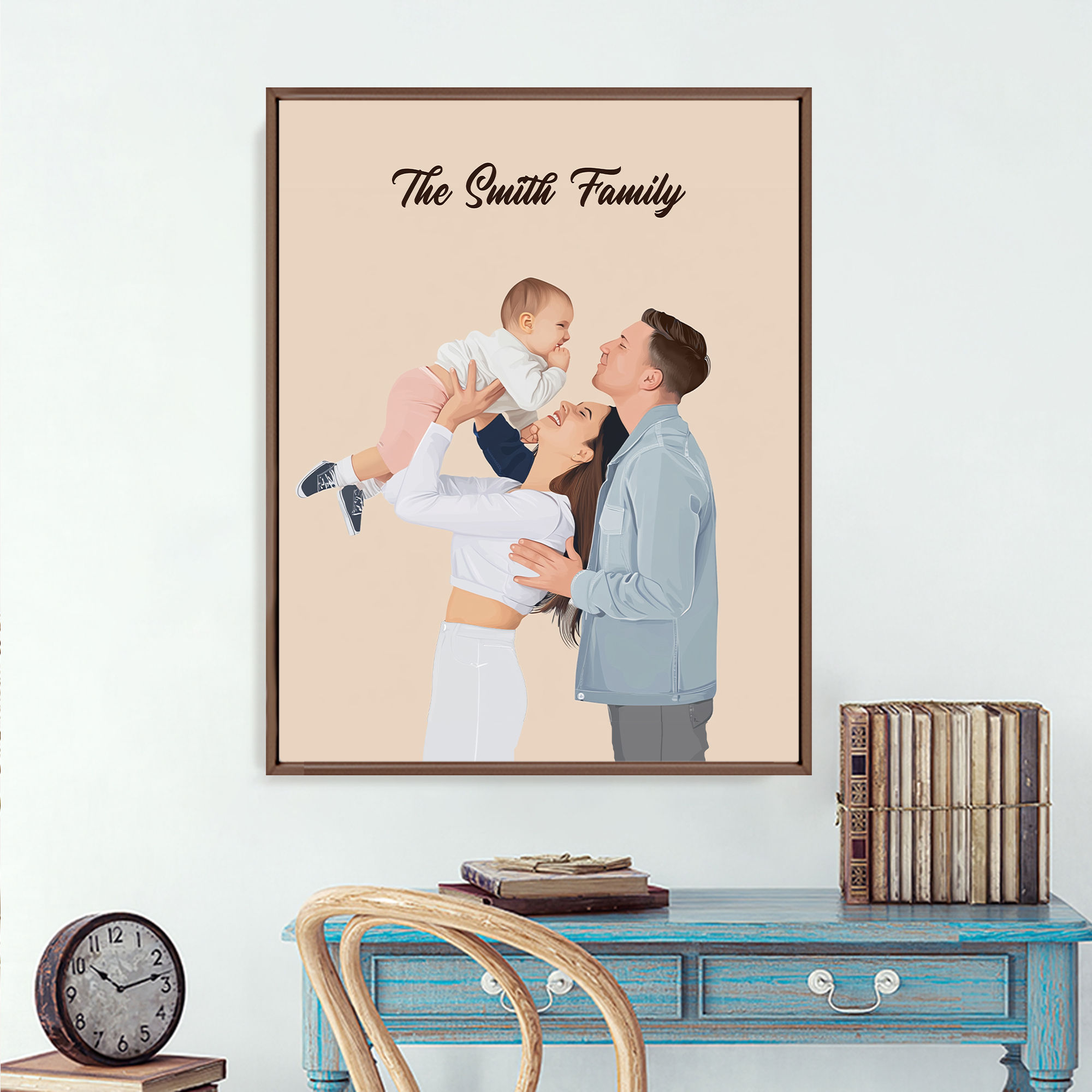 Portrait Poster - Custom Photo Family Portrait - The Smith Family ...