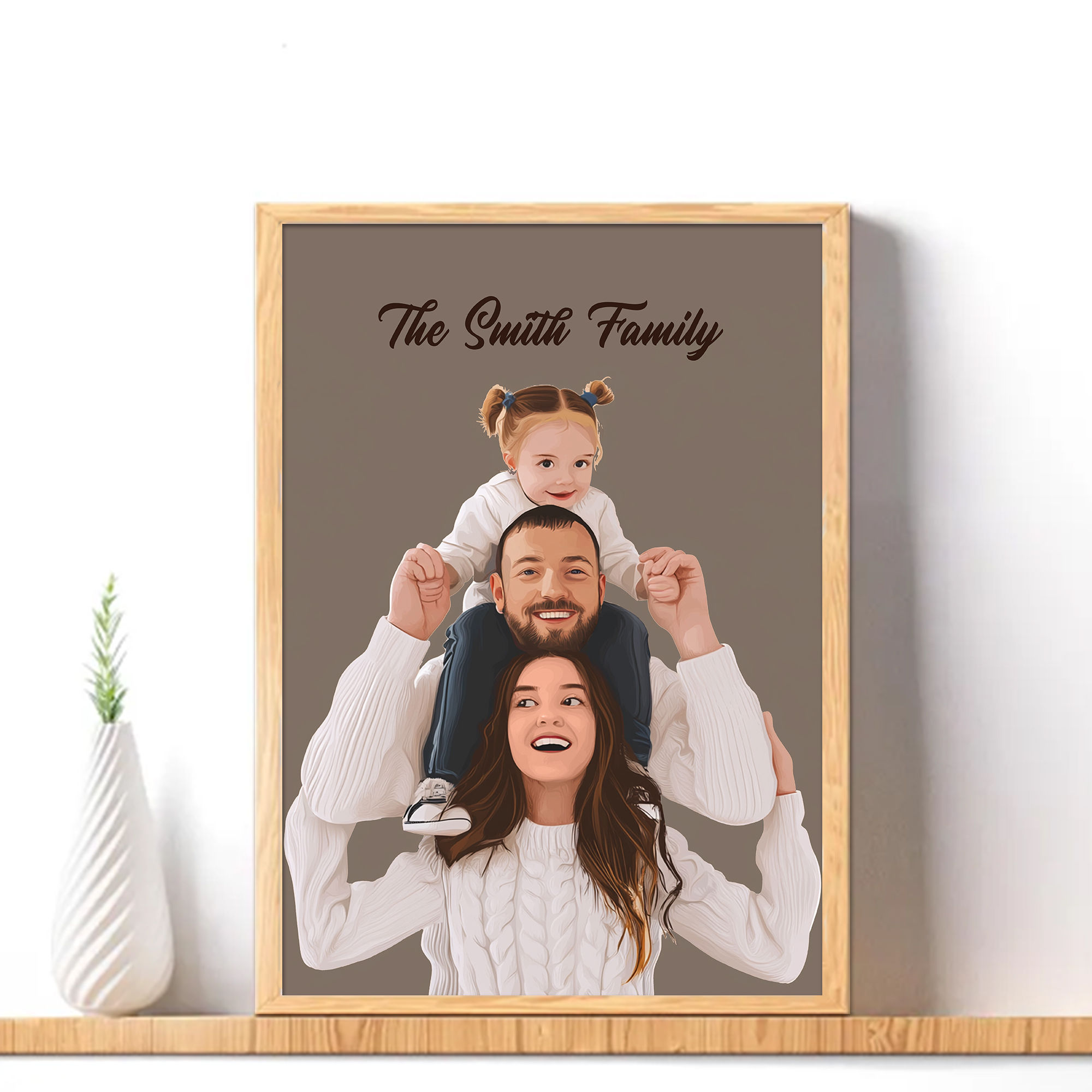 Portrait Poster - Custom Photo Family Portrait - The Smith Family ...