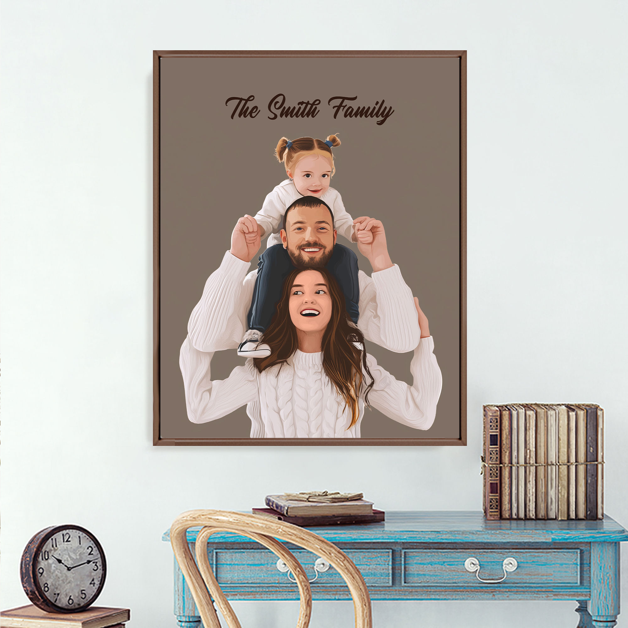 Portrait Poster - Custom Photo Family Portrait - The Smith Family ...