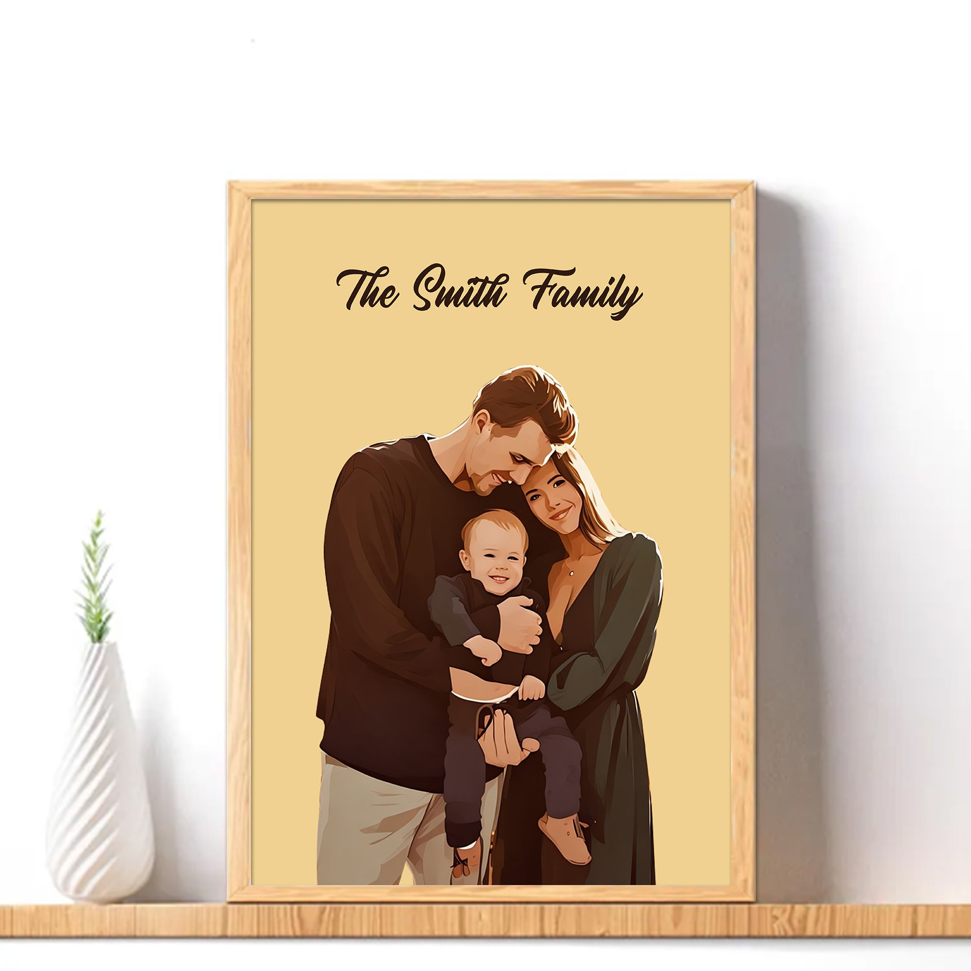 Portrait Poster - Custom Photo Family Portrait - The Smith Family ...