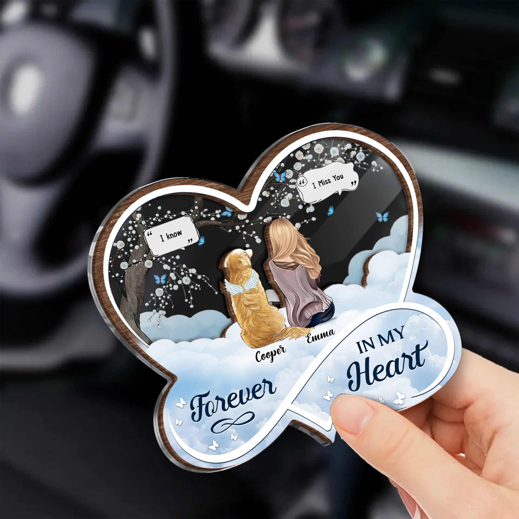 Dog Memorial Gifts - Forever In My Heart - Personalized Dog Loss ...
