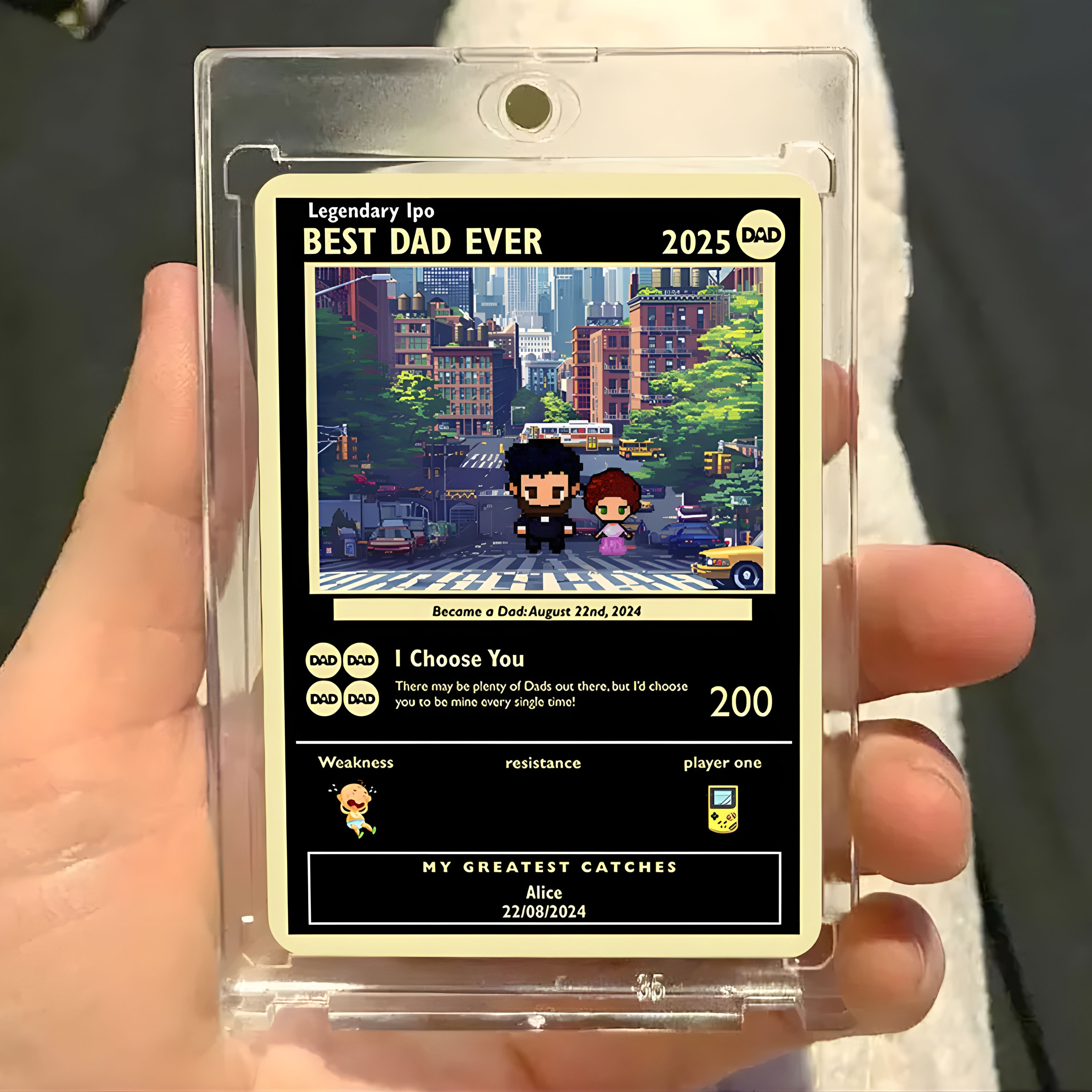 Personalized Best Dad Ever Pokemon Card | Personalized Father's Day ...