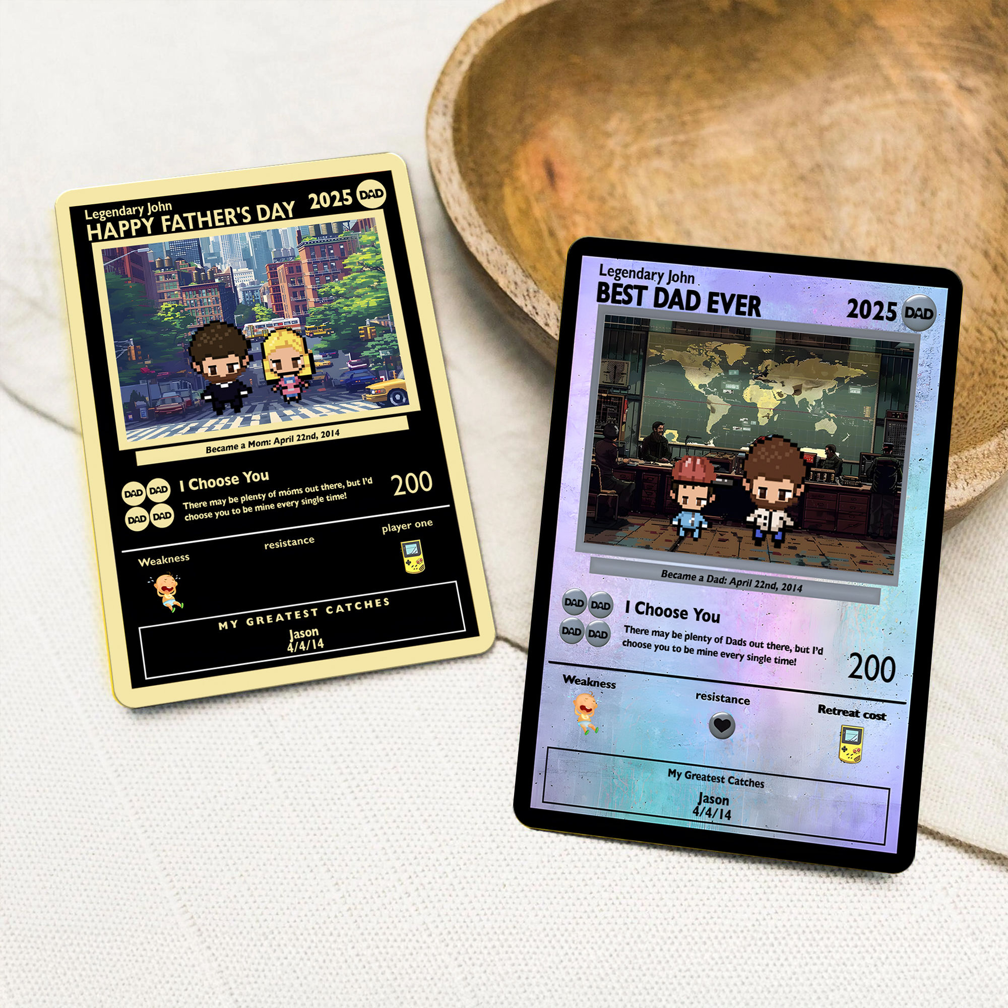 Personalized Father's Day Pokemon Card | Best Dad Ever | Gossby
