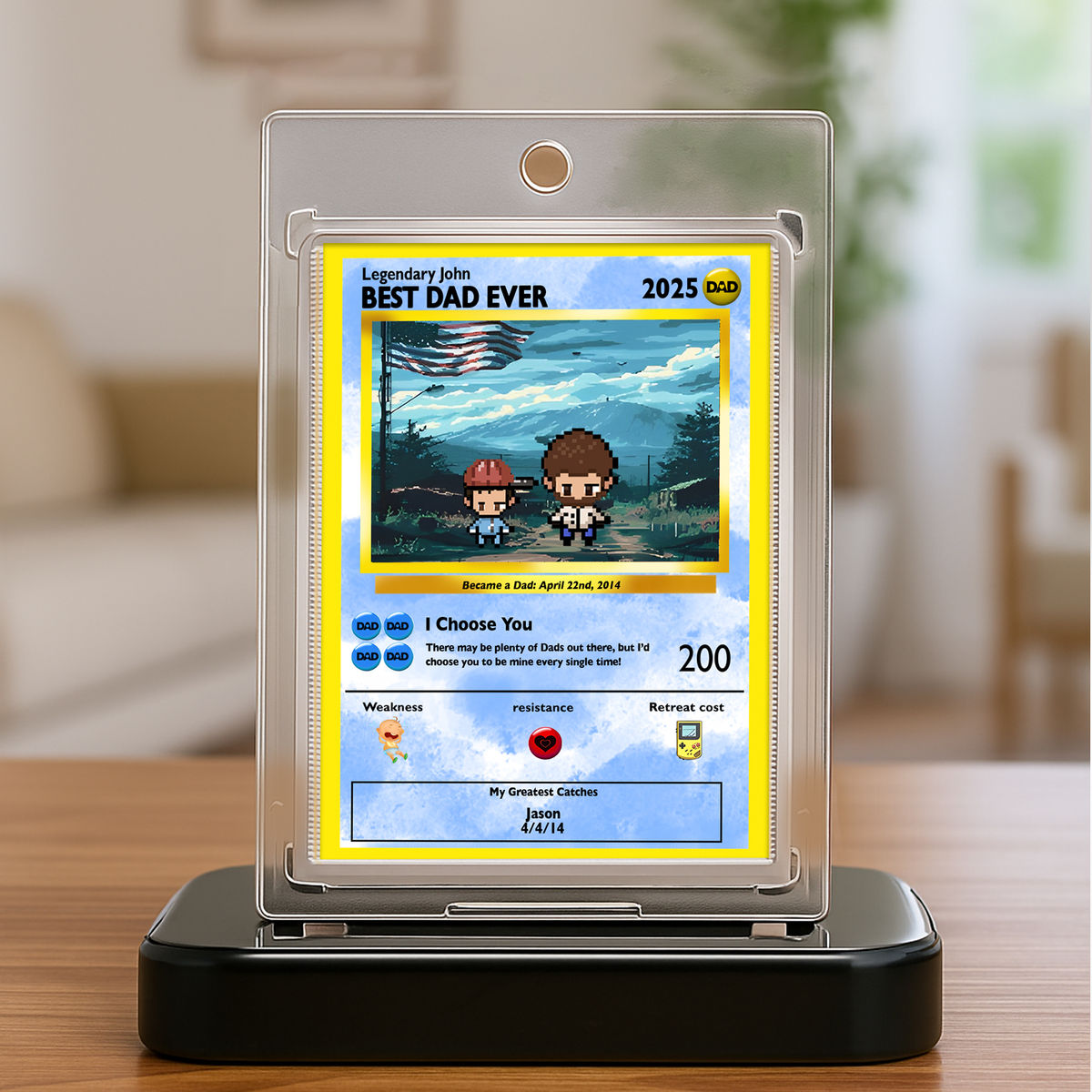 Personalized Pokemon Father's Day Card | Best Dad Ever | Gift from Kids ...