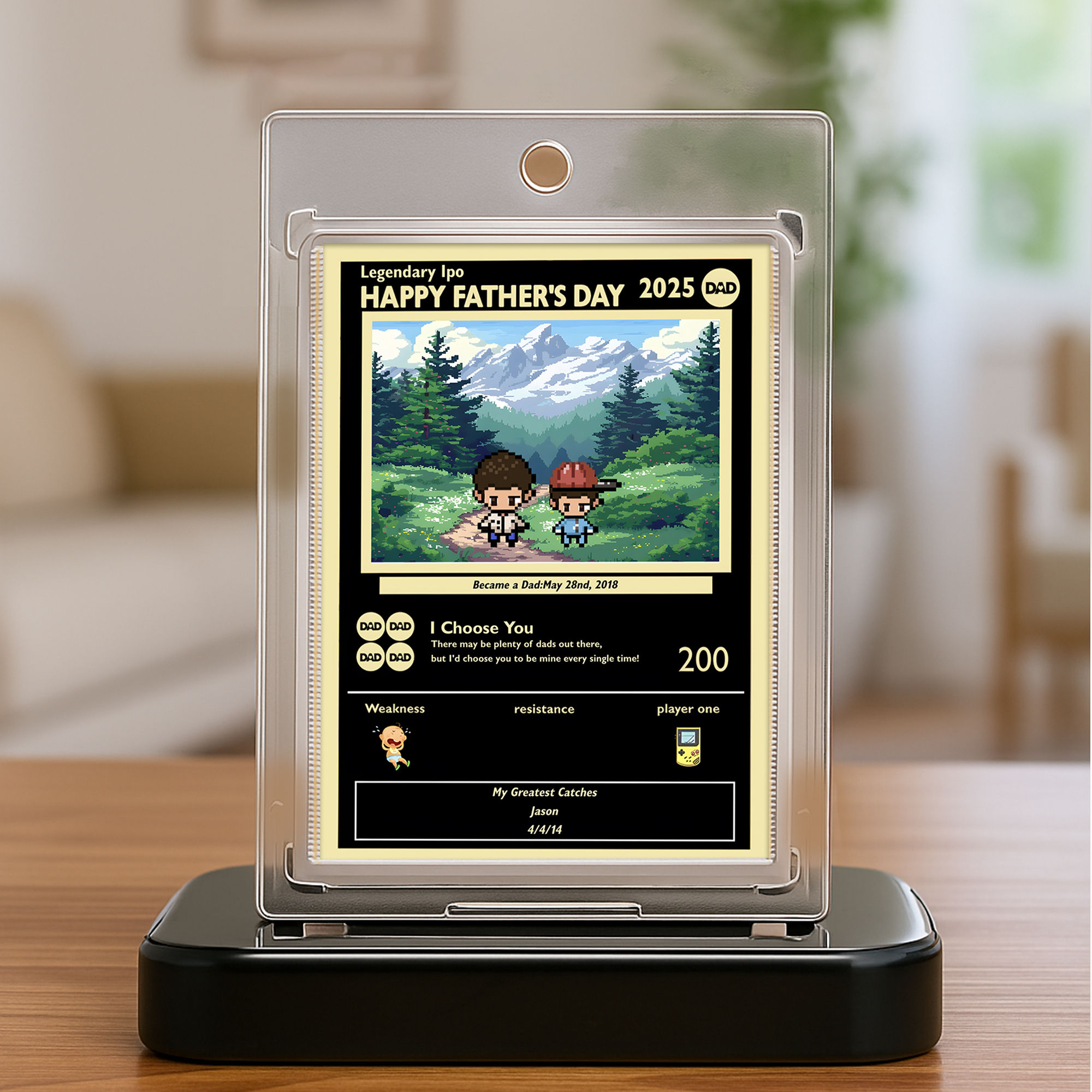 Personalized Poke Father's Day Card - Custom Gift for Dad - Father's ...