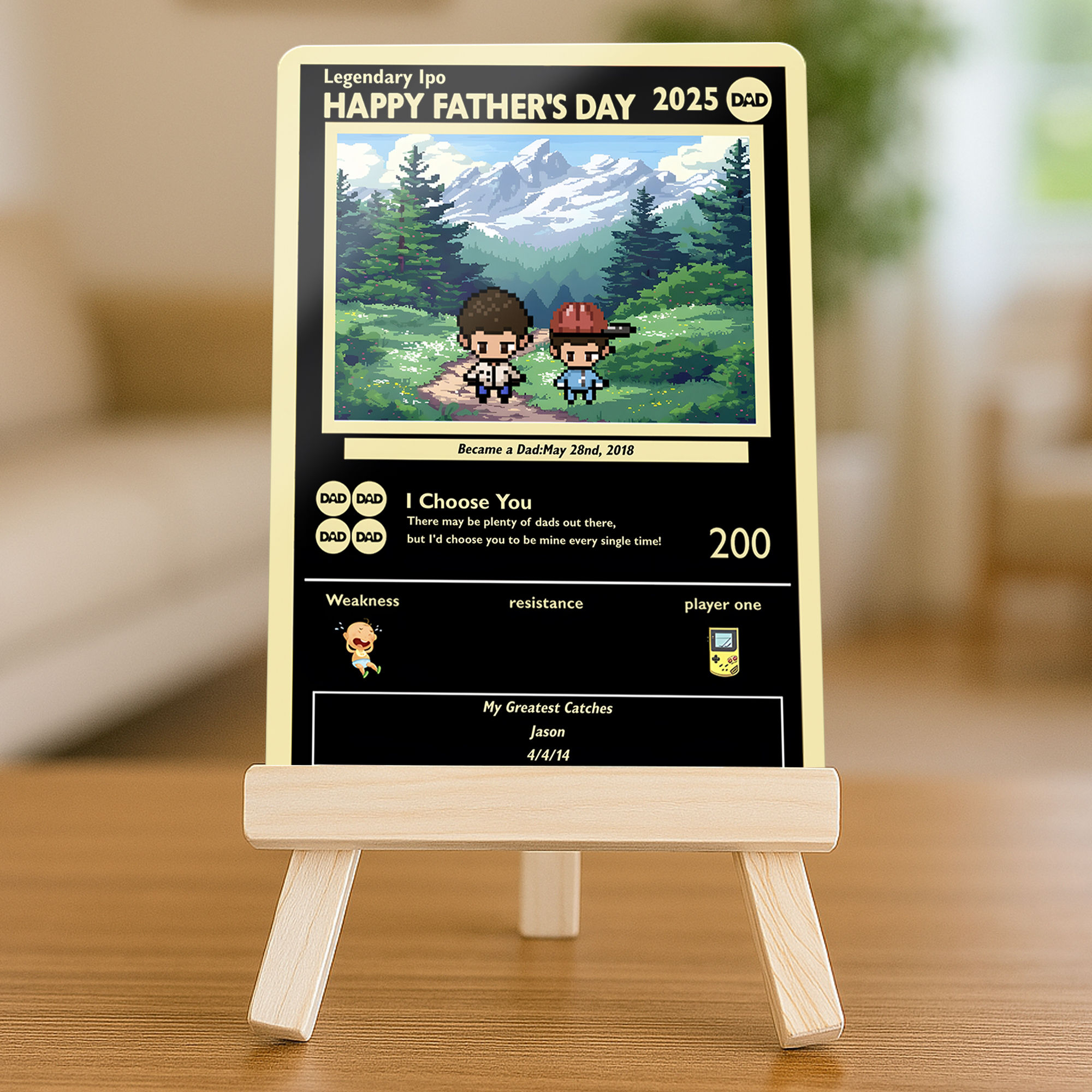 Personalized Poke Father's Day Card - Custom Gift for Dad - Father's ...