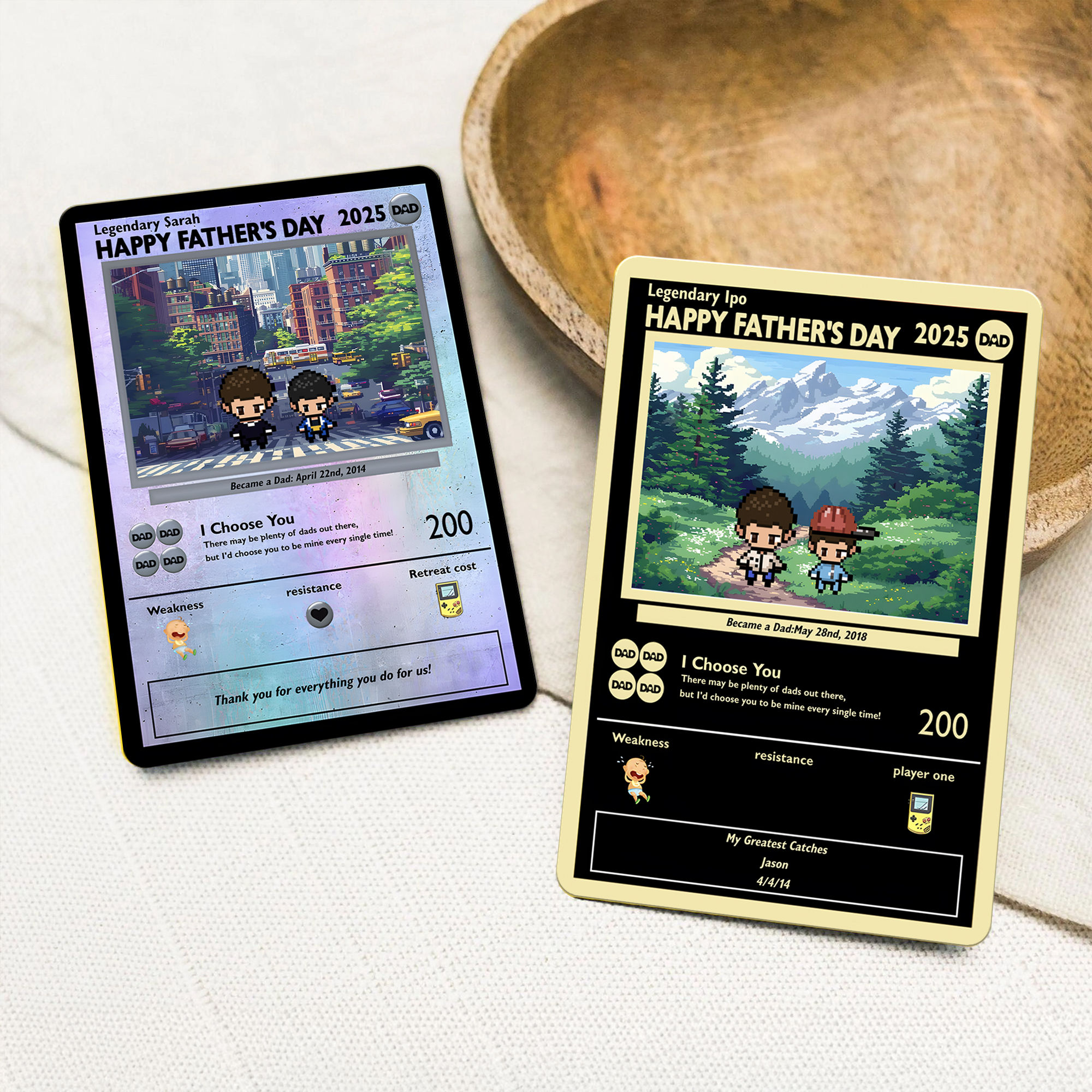 Personalized Poke Father's Day Card - Custom Gift for Dad - Father's ...