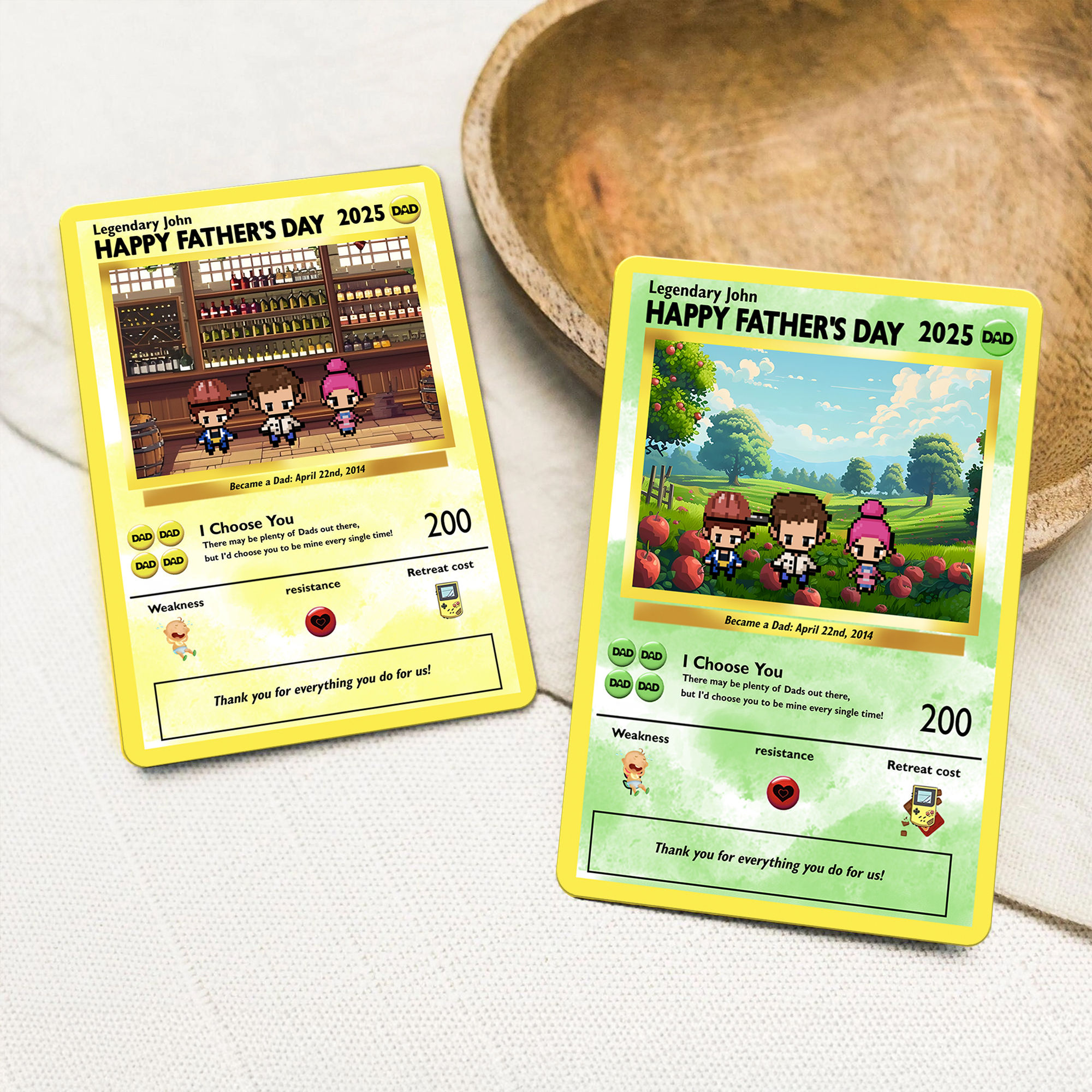 Personalized Poke Father's Day Card - Custom Gift for Dad - Father's ...