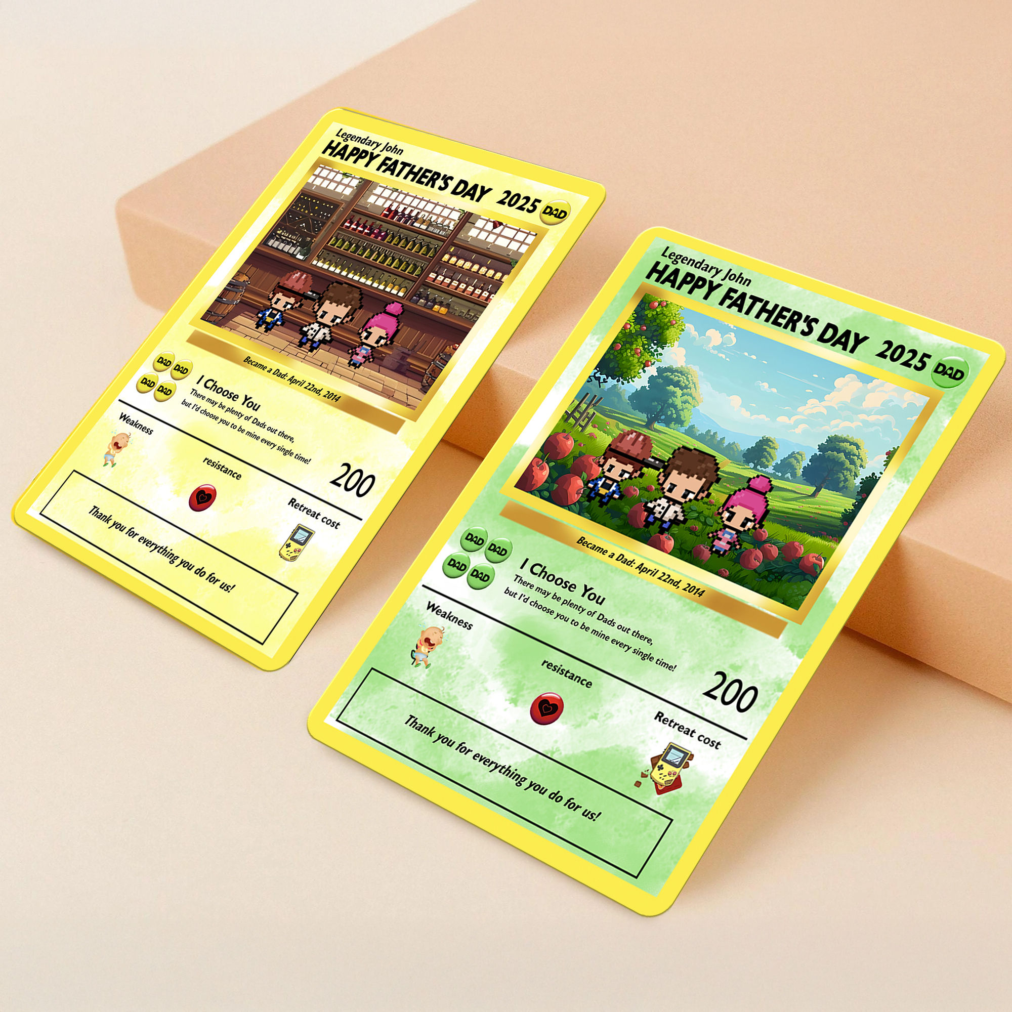 Personalized Poke Father's Day Card - Custom Gift for Dad - Father's ...