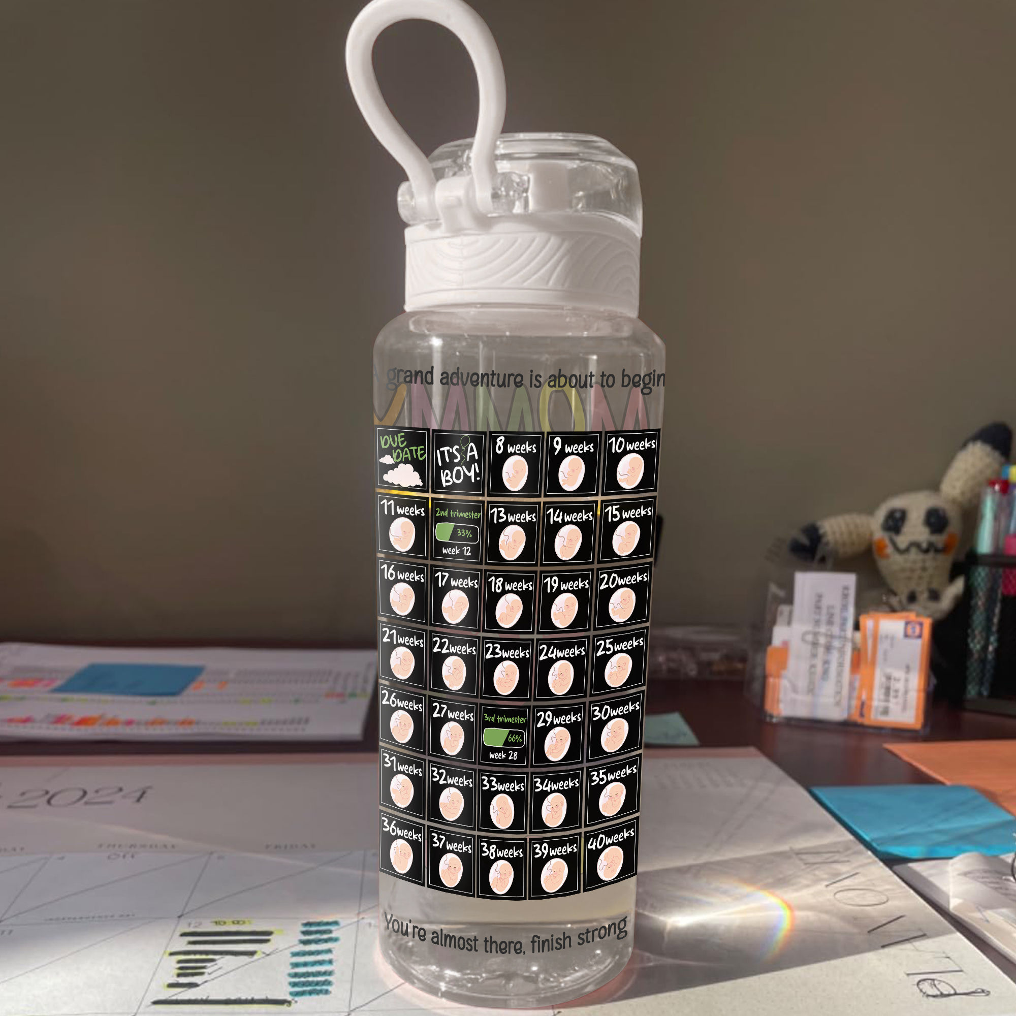 Pregnancy Must Haves - Pregnancy Water Bottle Tracker – Pregnancy Gifts ...