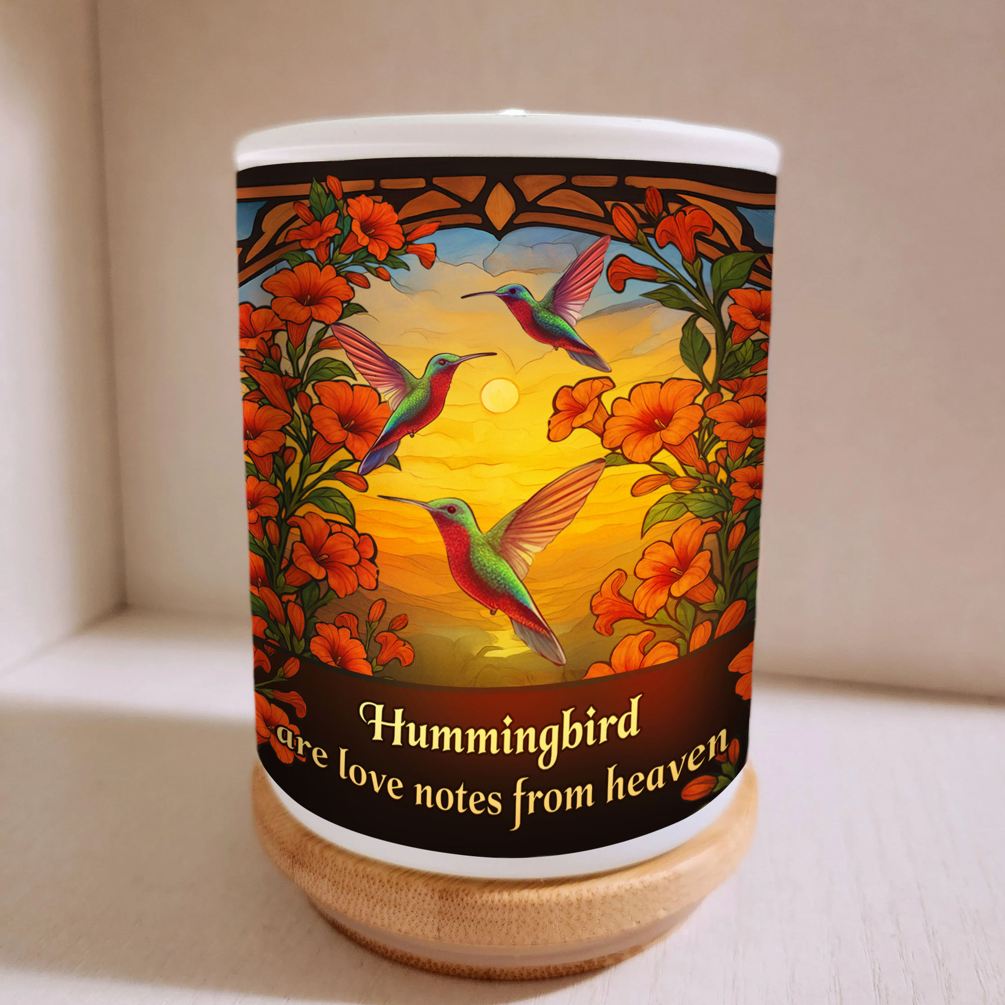Battery Operated Tea Light Holder - Hummingbirds are love notes from ...