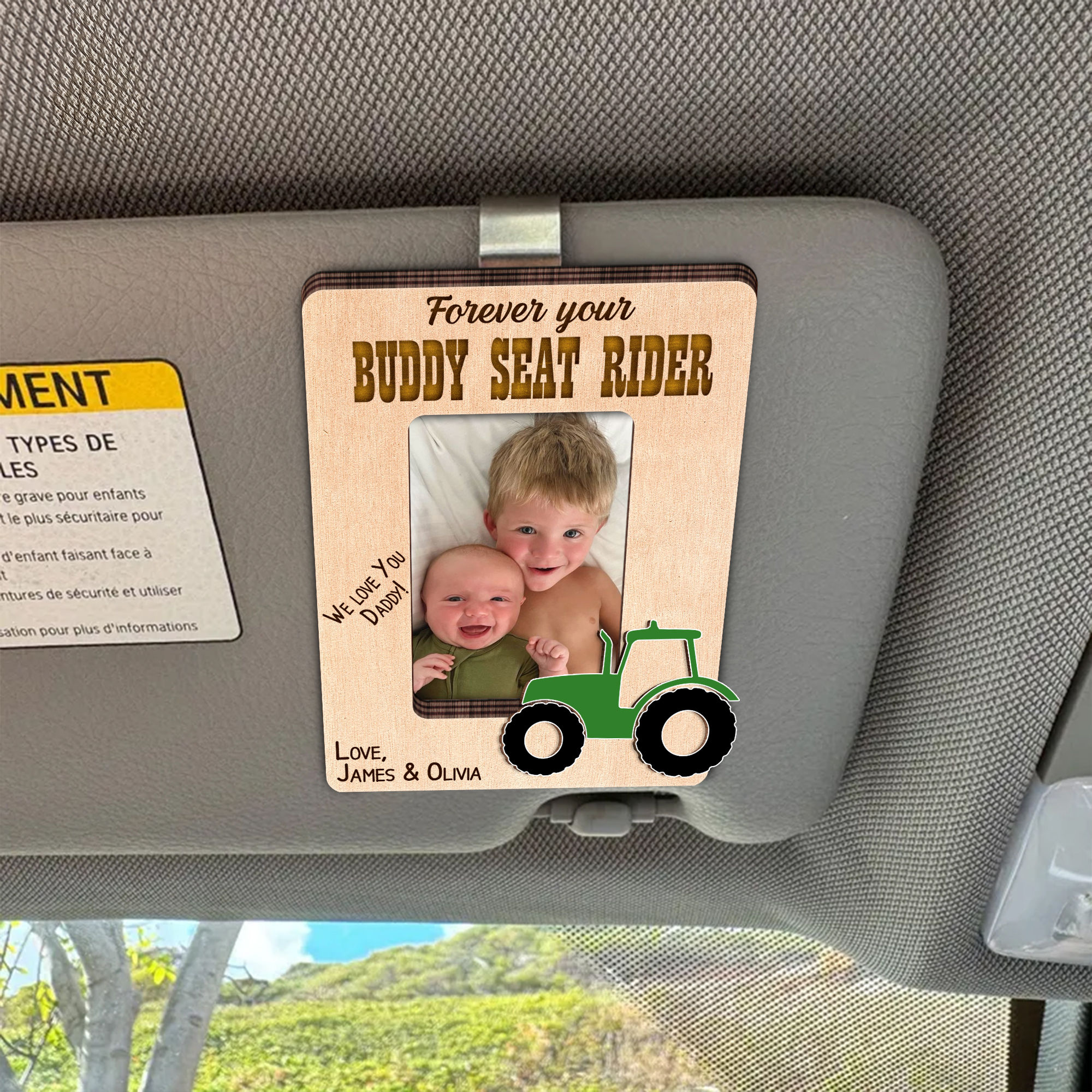 Gossby Custom Photo Frame Car Visor Clip, Car Visor Clip For Dad