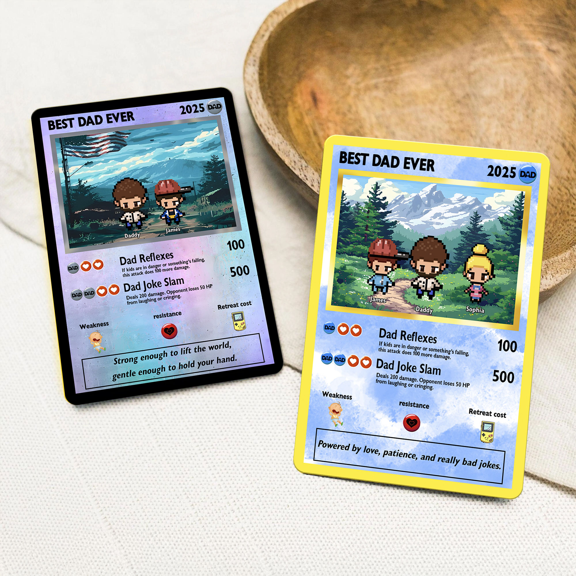 Personalized Poke Father's Day Card - Best Dad Ever - Custom Gift for ...