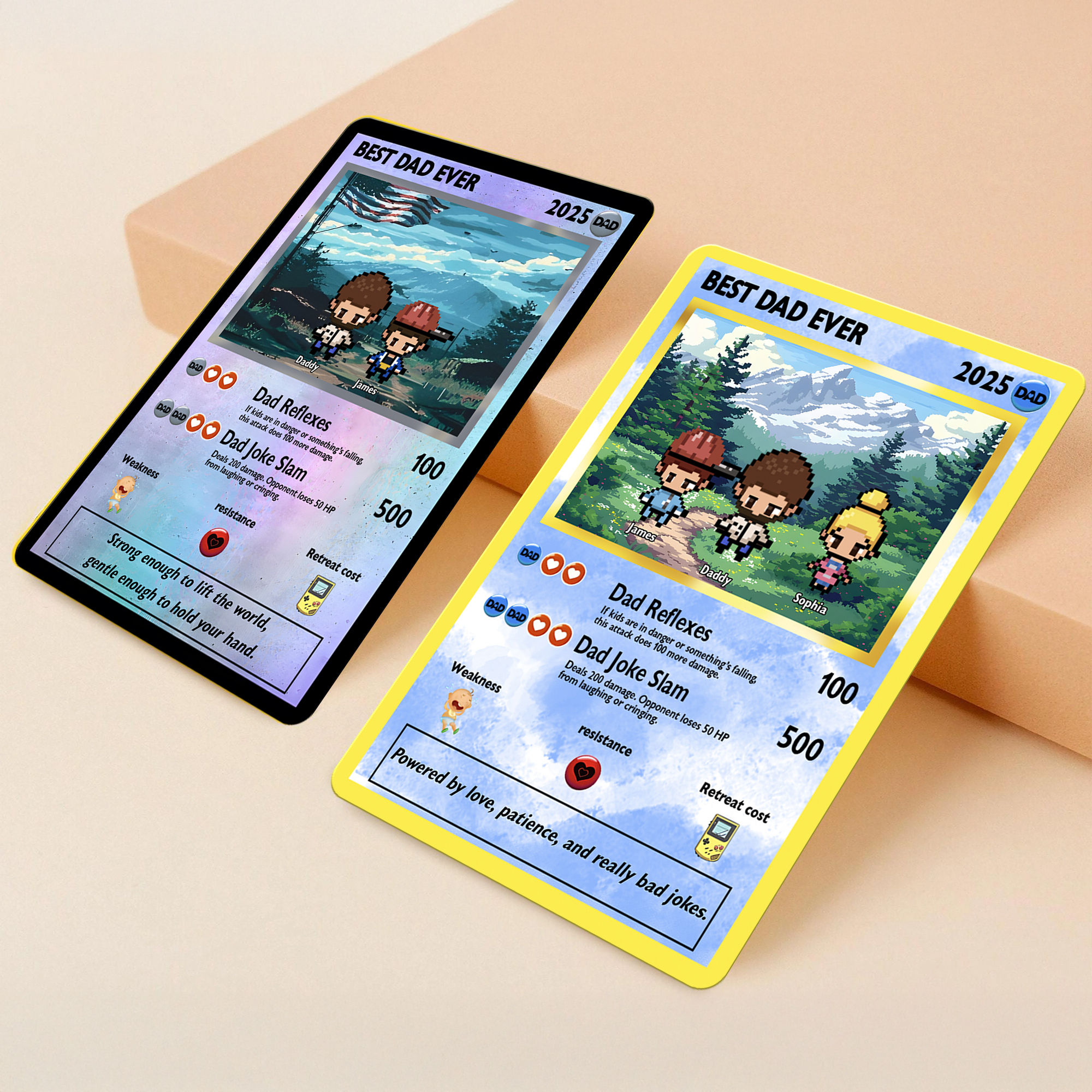 Personalized Poke Father's Day Card - Best Dad Ever - Custom Gift for ...