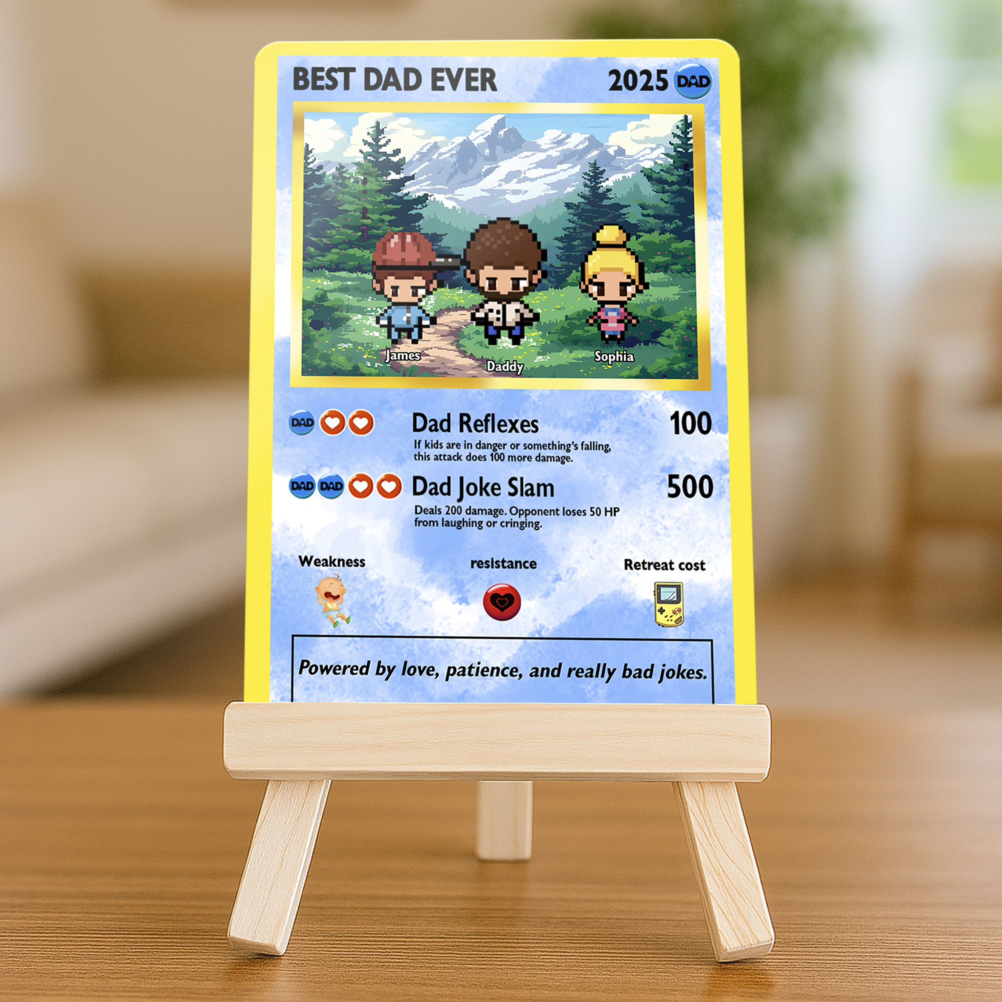 Personalized Poke Father's Day Card - Best Dad Ever - Custom Gift for ...