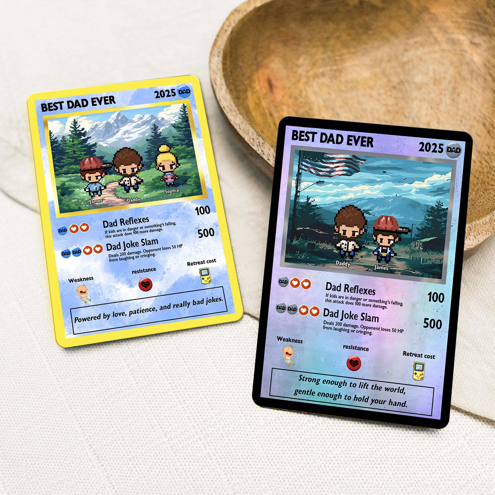 Personalized Poke Father's Day Card - Best Dad Ever - Custom Gift for ...