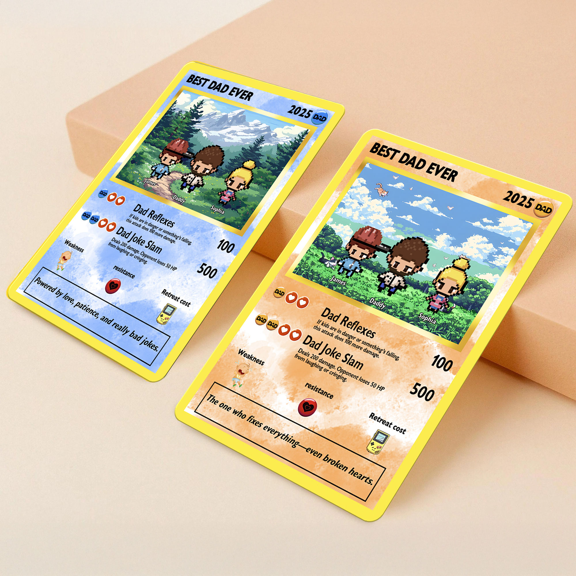 Personalized Poke Father's Day Card - Best Dad Ever - Custom Gift for ...