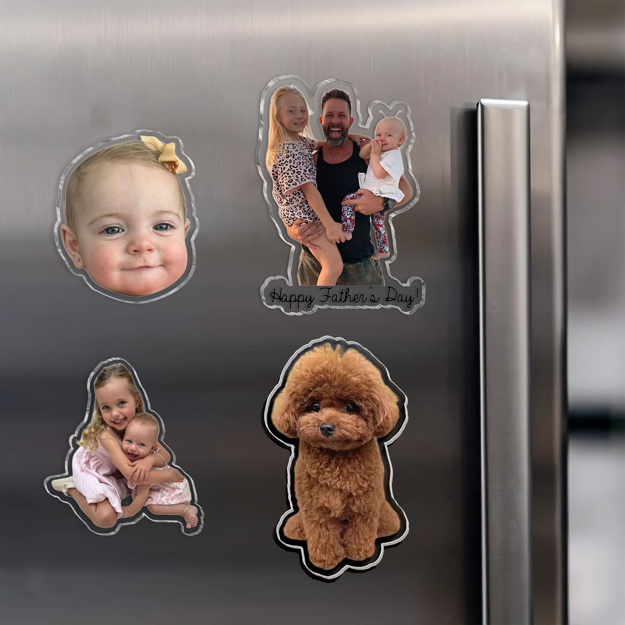 Gossby Personalized Father's Day Gift For Dad, Custom Photo Magnet
