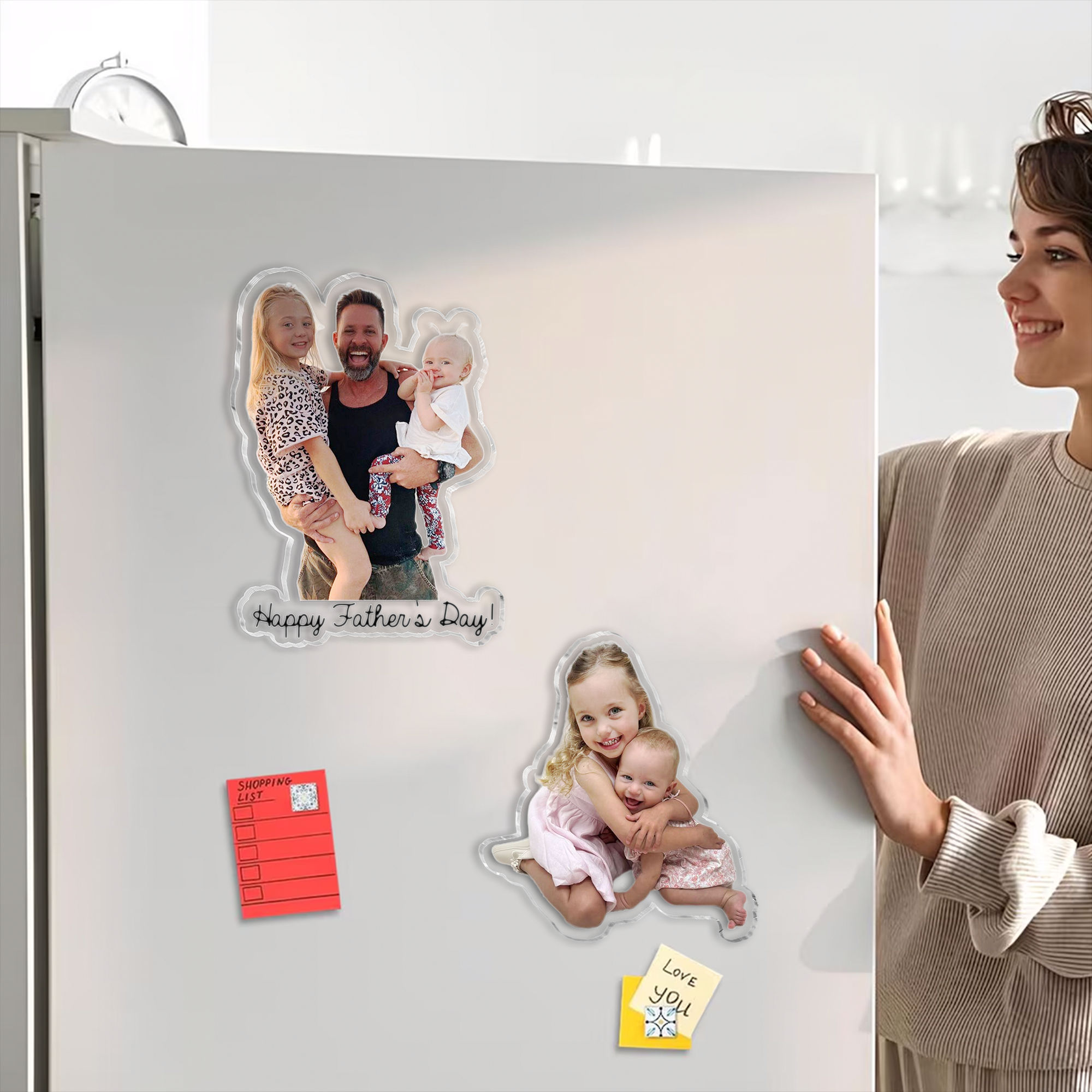Gossby Personalized Father's Day Gift For Dad, Custom Photo Magnet