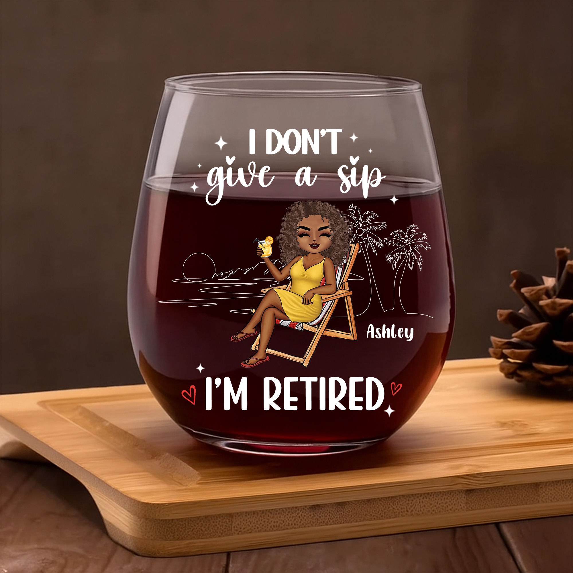 Coworkers - Personalized Retirement Stemless Wine Glass, Retired Wine ...
