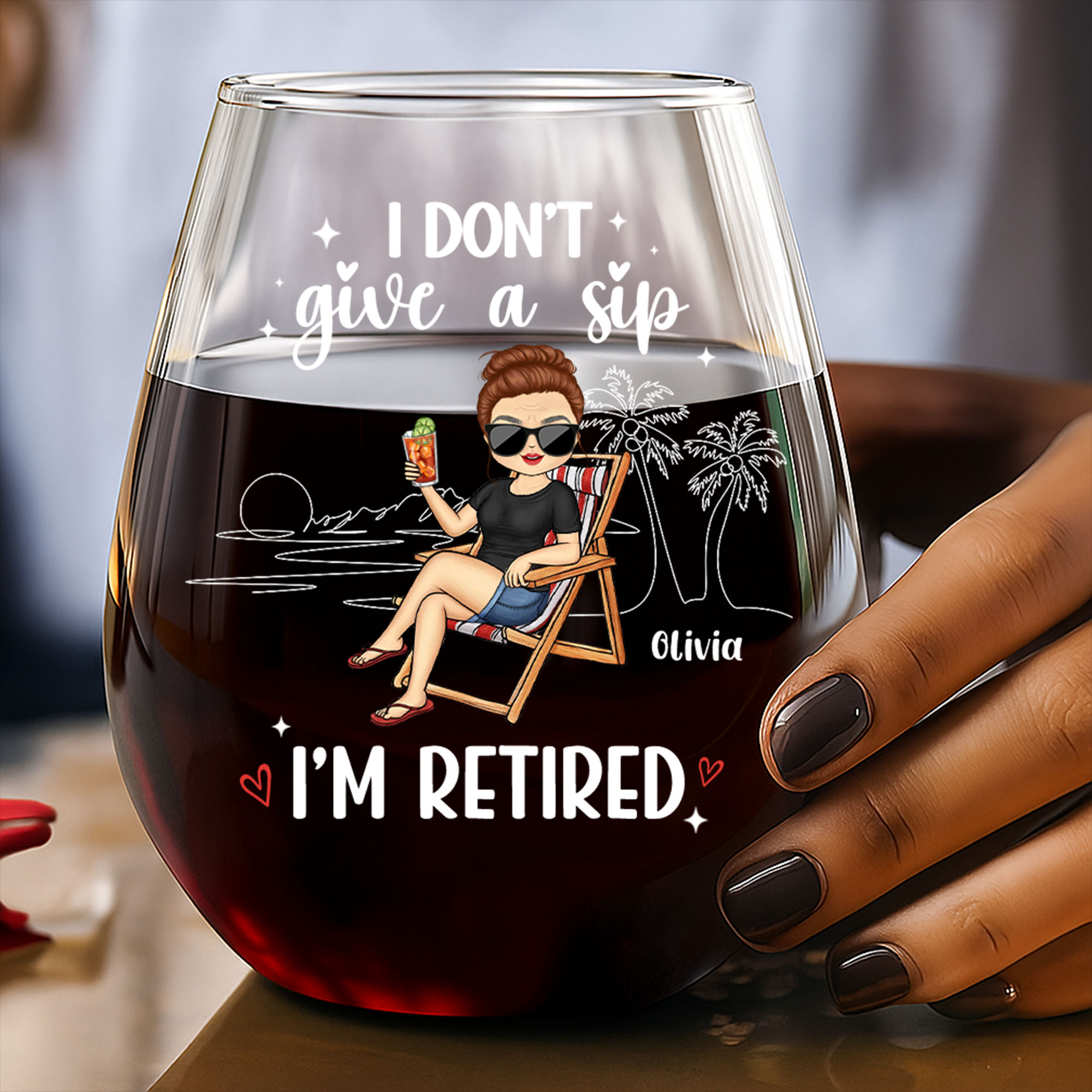 Coworkers - Personalized Retirement Stemless Wine Glass, Retired Wine ...