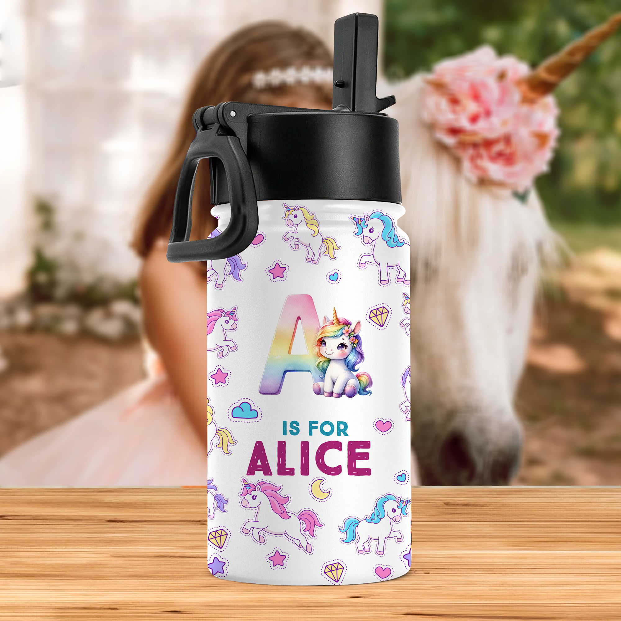 Perfect Gift for Kids - A is for Alice - Unicorn Alphabet ...