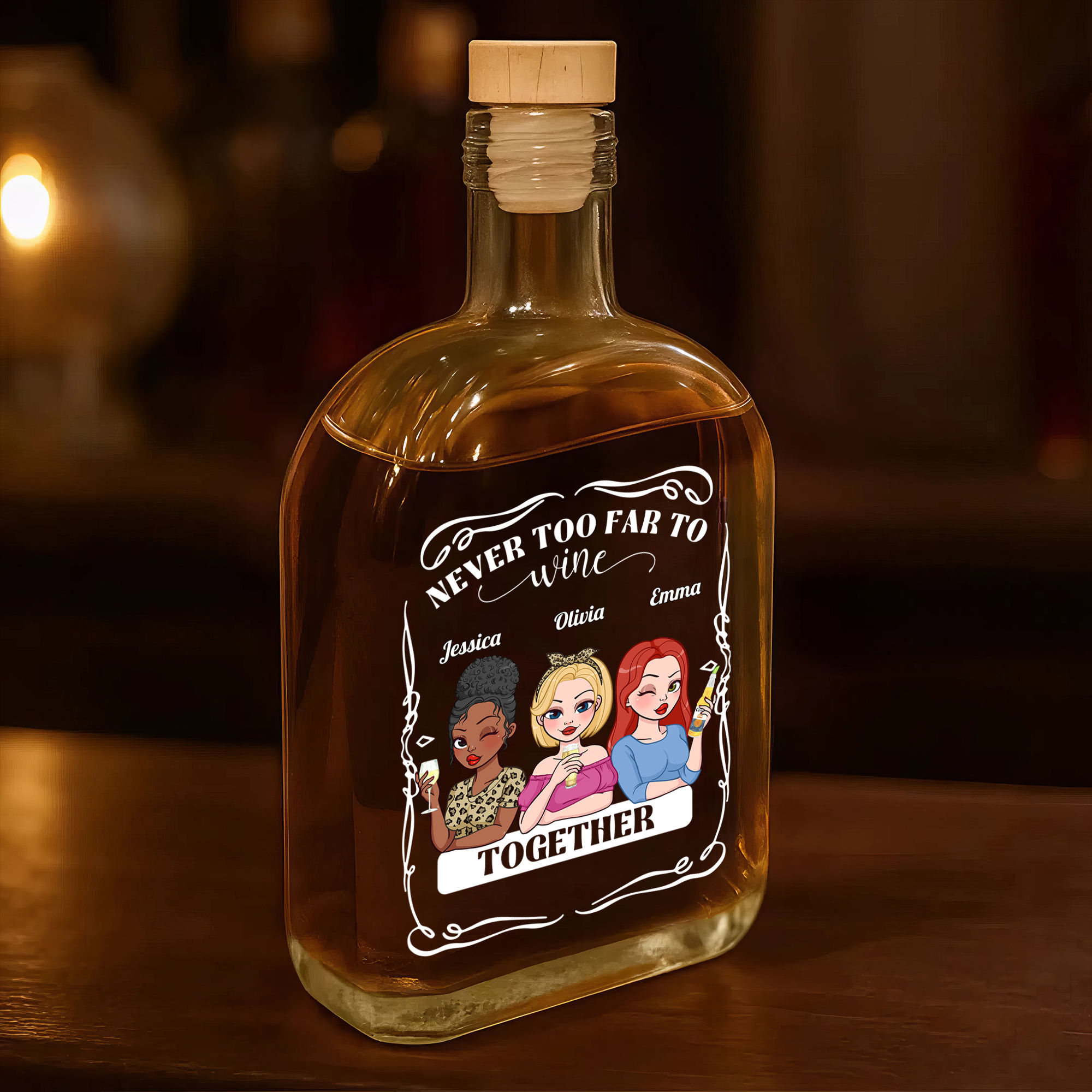 Custom Bottle - Best Friends Wine Together - Gift for birthday, gift ...
