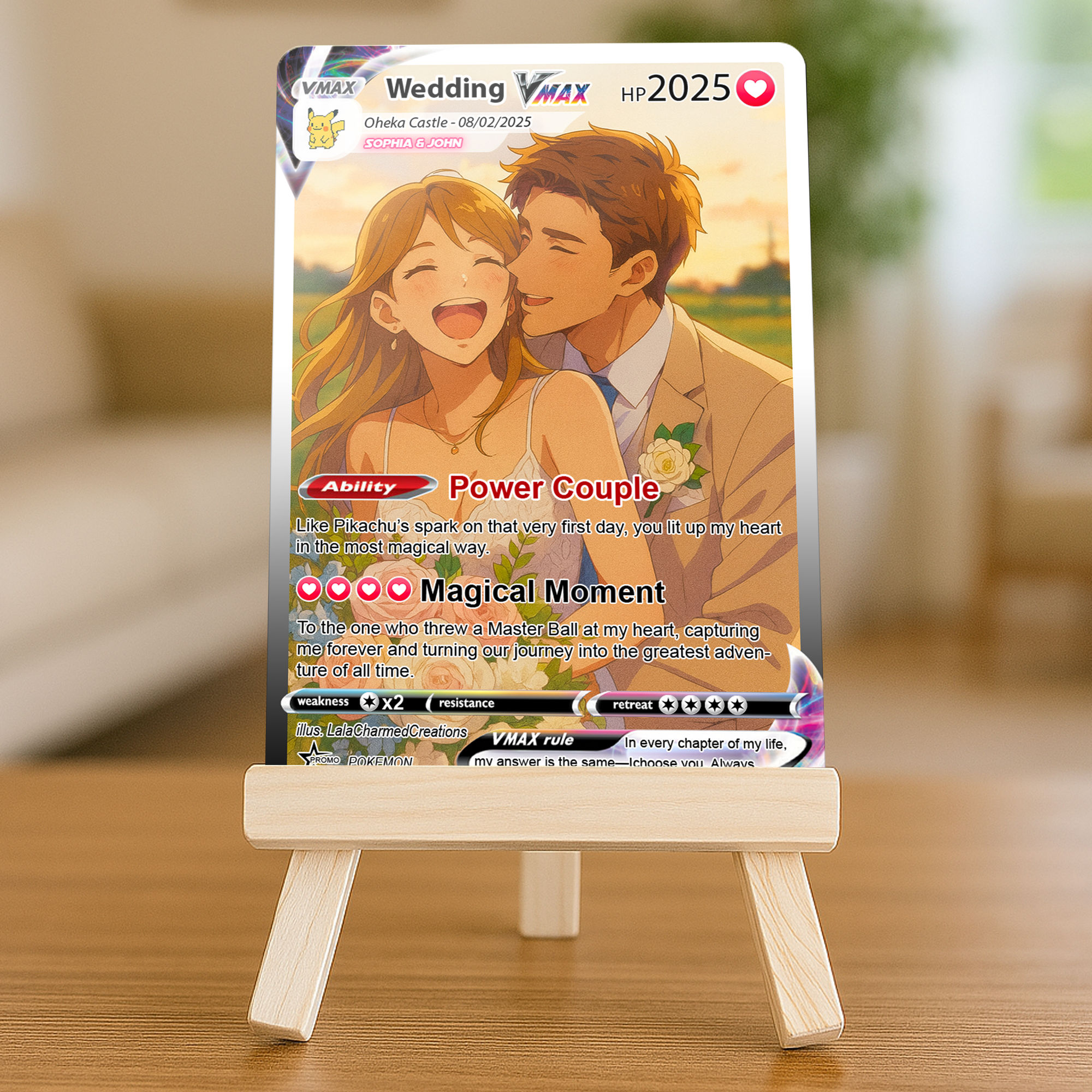Poke Couples Card - Personalized Anniversary Card, Custom Photo Pokemon ...