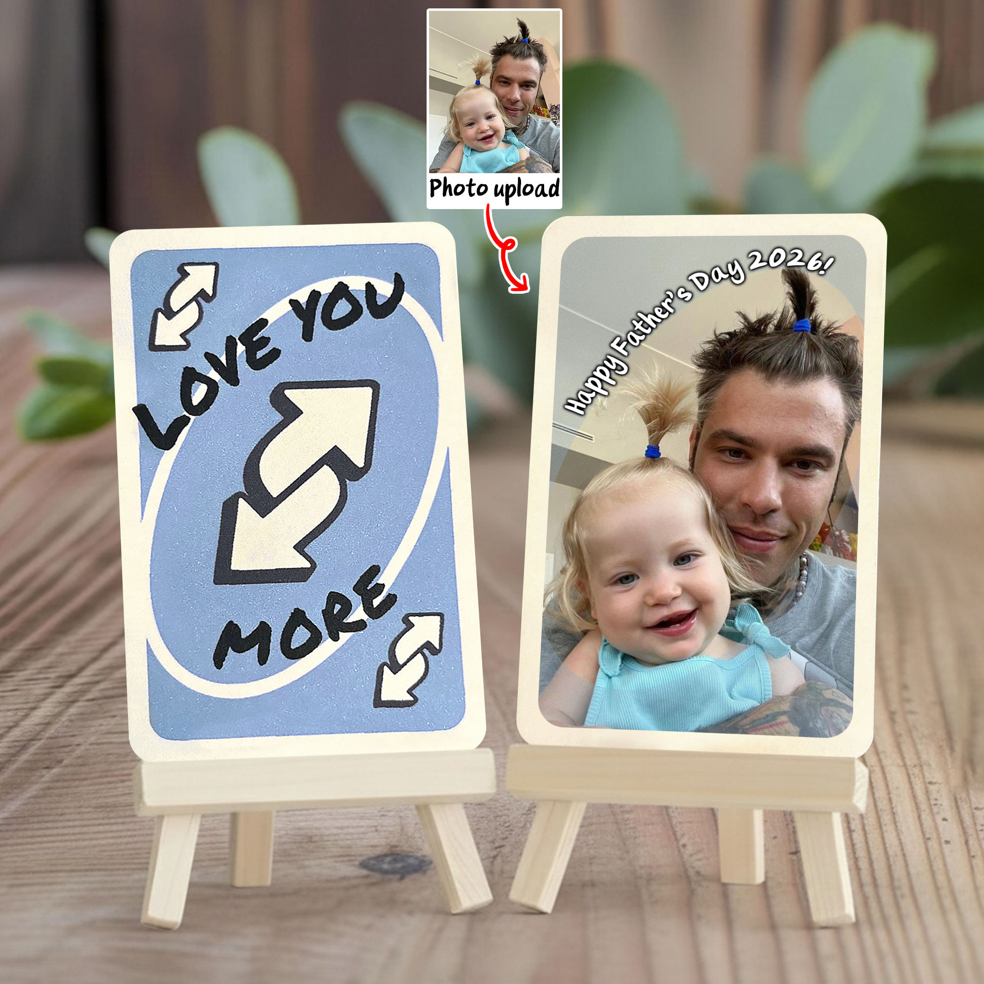 Limited Edition for Dad - Love You More UNO Reverse Card - Photo Upload ...