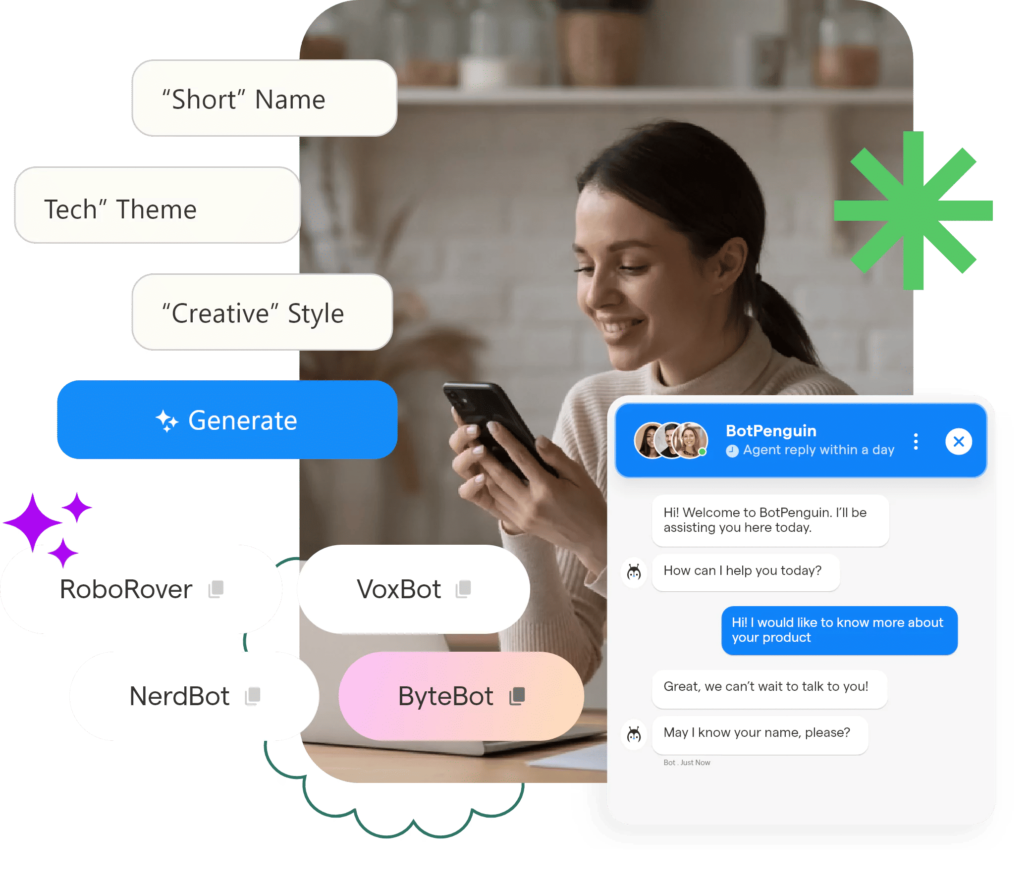 Free Chatbot Name Generator | BotPenguin