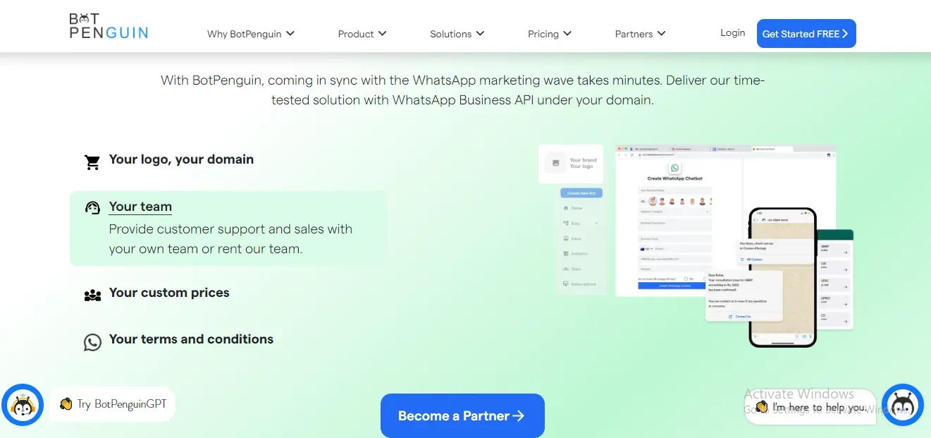 WhatsApp Whitelabel: Features & Benefits | BotPenguin