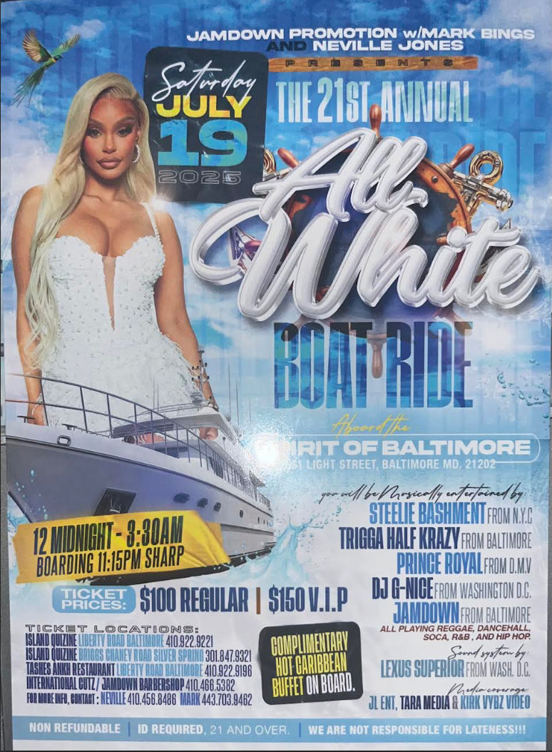 21st Annual All White Boat Ride - Caribbean Businesses & Events DC MD ...