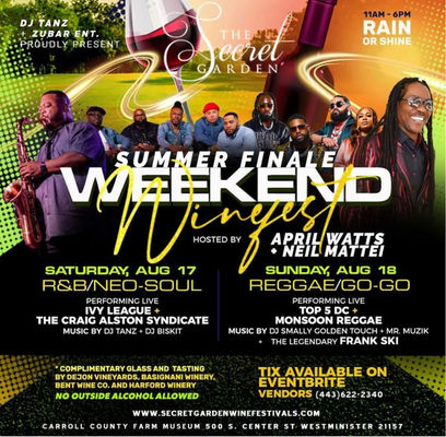 Secret Garden Weekend Winefest - Sunday Reggae / Go Go - Caribbean ...