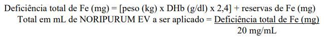 Noripurum ev (Sacarato de Óxido Férrico) 20mg/ml - Bula do paciente ...