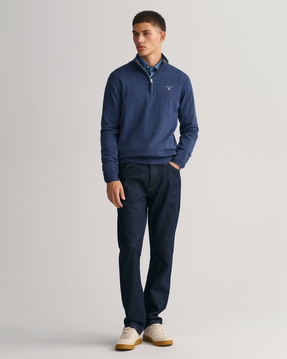 Klassisk Half-Zip Genser i Bomull | GANT Norge