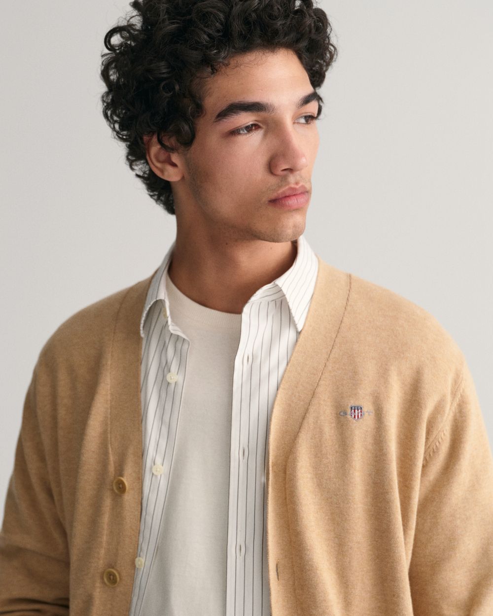 Klassisk bomullscardigan med v-hals | GANT Norge