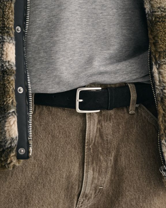 Klassisk belte med semsket skinn | GANT Norge