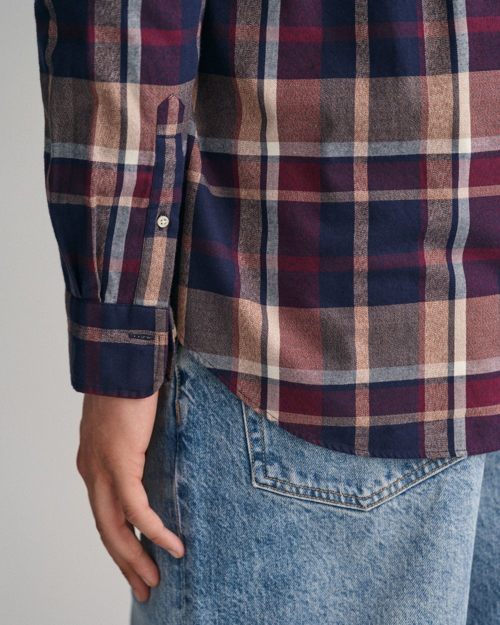 Rutete skjorte med jaspé-garn i regular fit | GANT Norge
