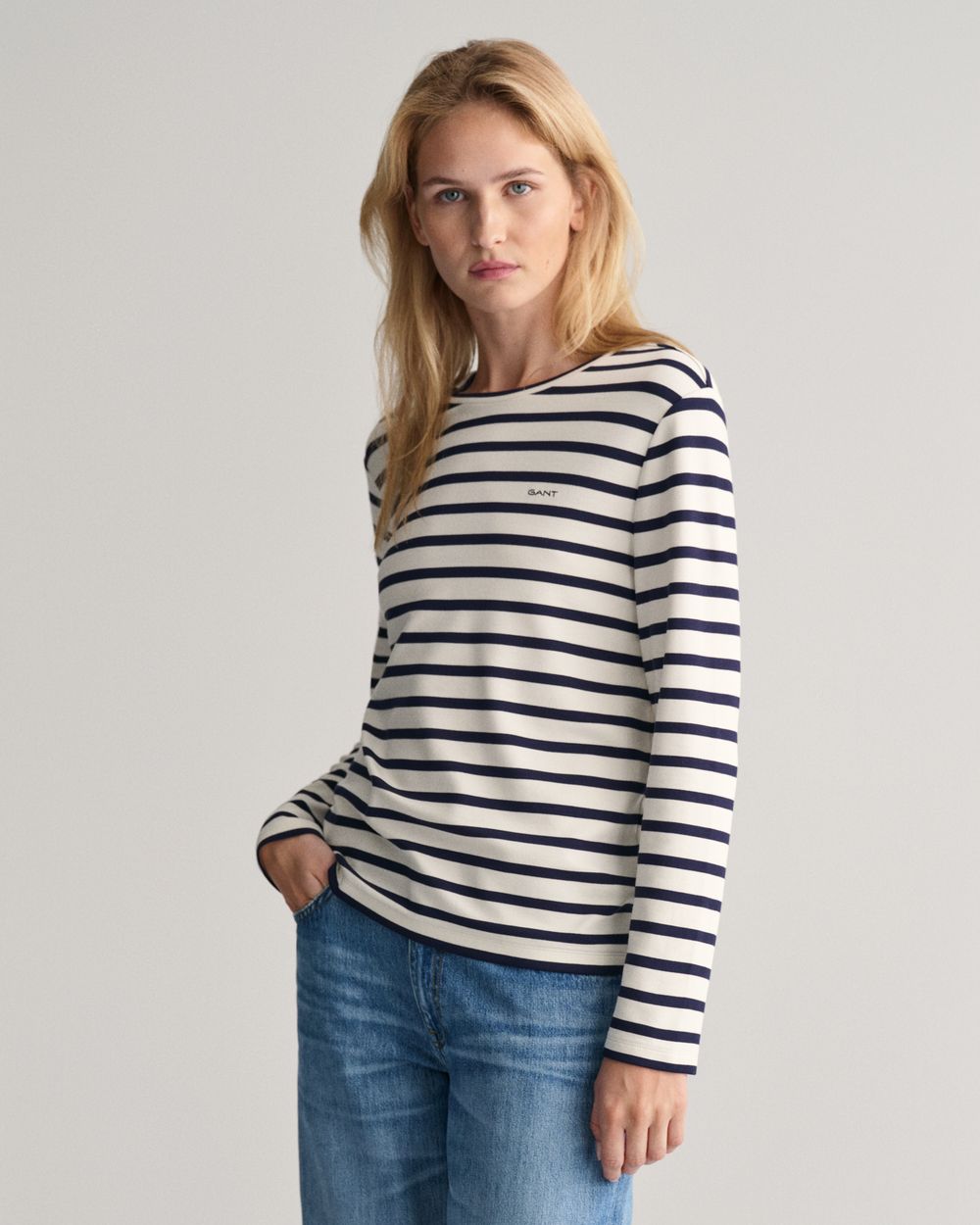 Langermet topp med striper | GANT Norge