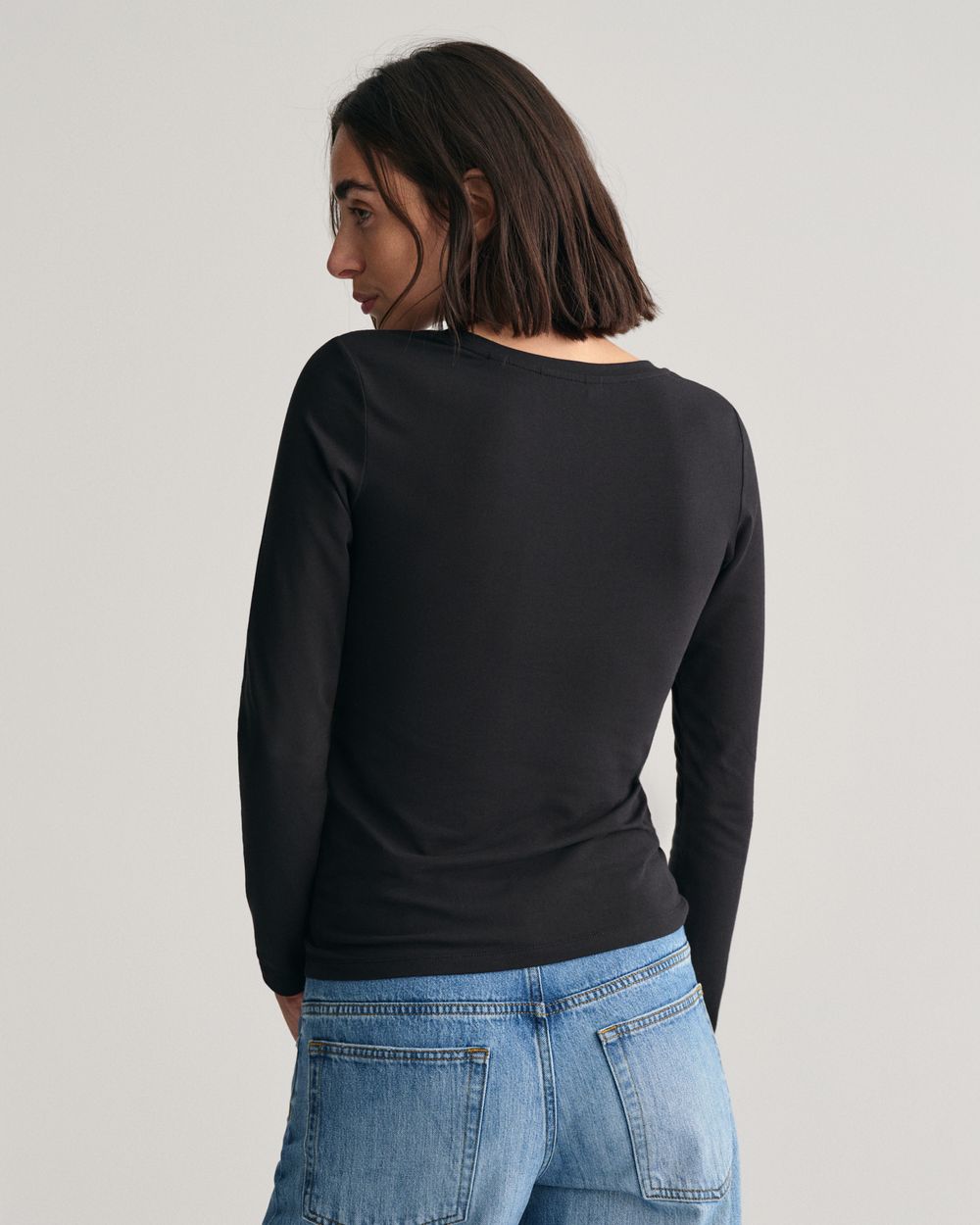 Longsleeve med scoop-neck | GANT Norge
