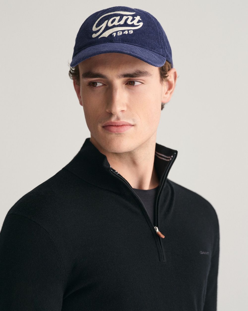 Genser i merinoull med half-zip | GANT Norge