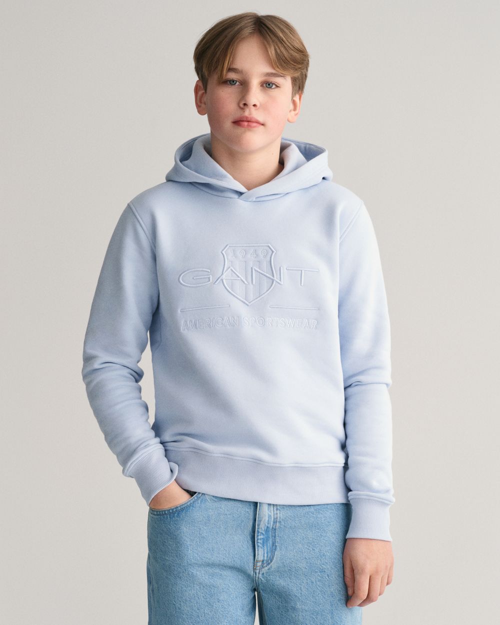 Hettegenser med logo til ungdom, unisex | GANT Norge