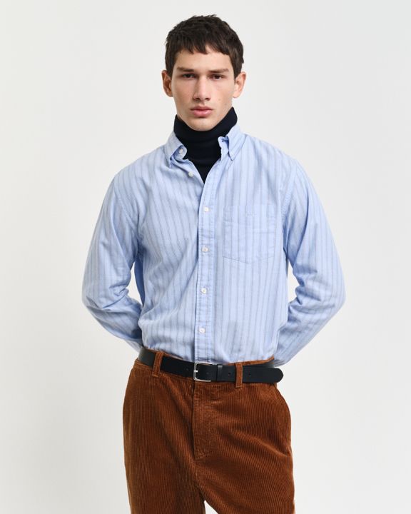 Regular fit stripet archive oxford skjorte | GANT Norge