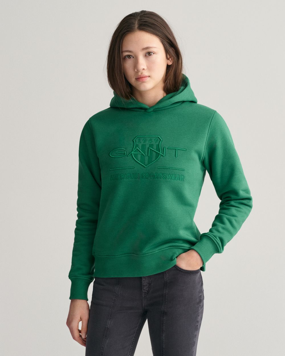 Hettegenser med logo til ungdom, unisex | GANT Norge