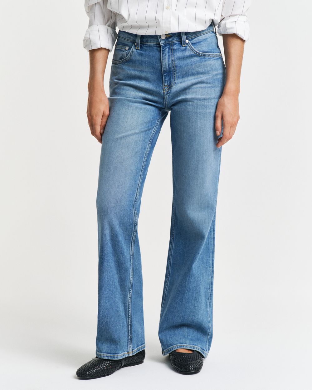 Slim fit jeans med sleng | Siste mote: Klær, tilbehør og interiør | GANT.no