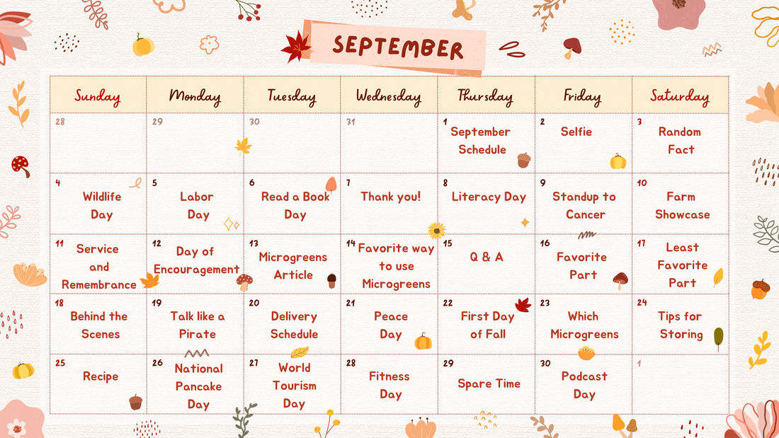 September Social Media Ideas - Microgreens Farm Articles - Microgreen ...