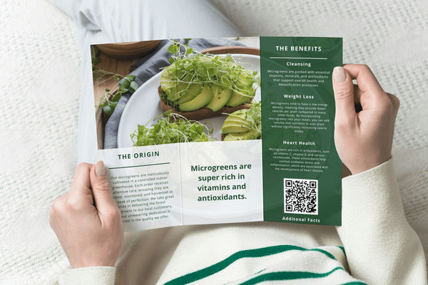 Nutritional Wonder Veggie Trifold Pamphlet Template - Microgreens ...