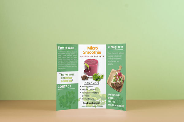 Educational Trifold Pamphlet Template - Microgreens Website - Digital ...